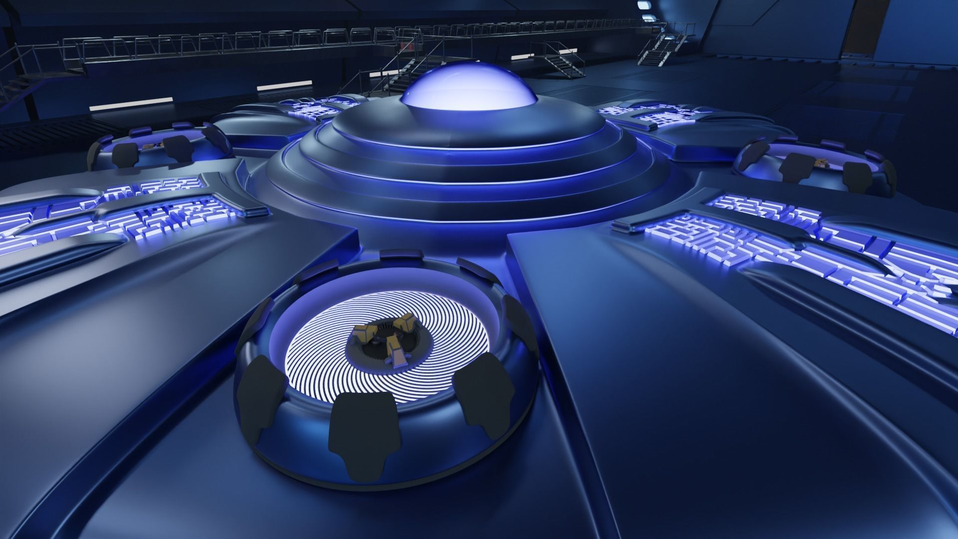UFO 5 Rover Wheel Spaceship - Ovni - Flying Saucer 3D model | CGTrader