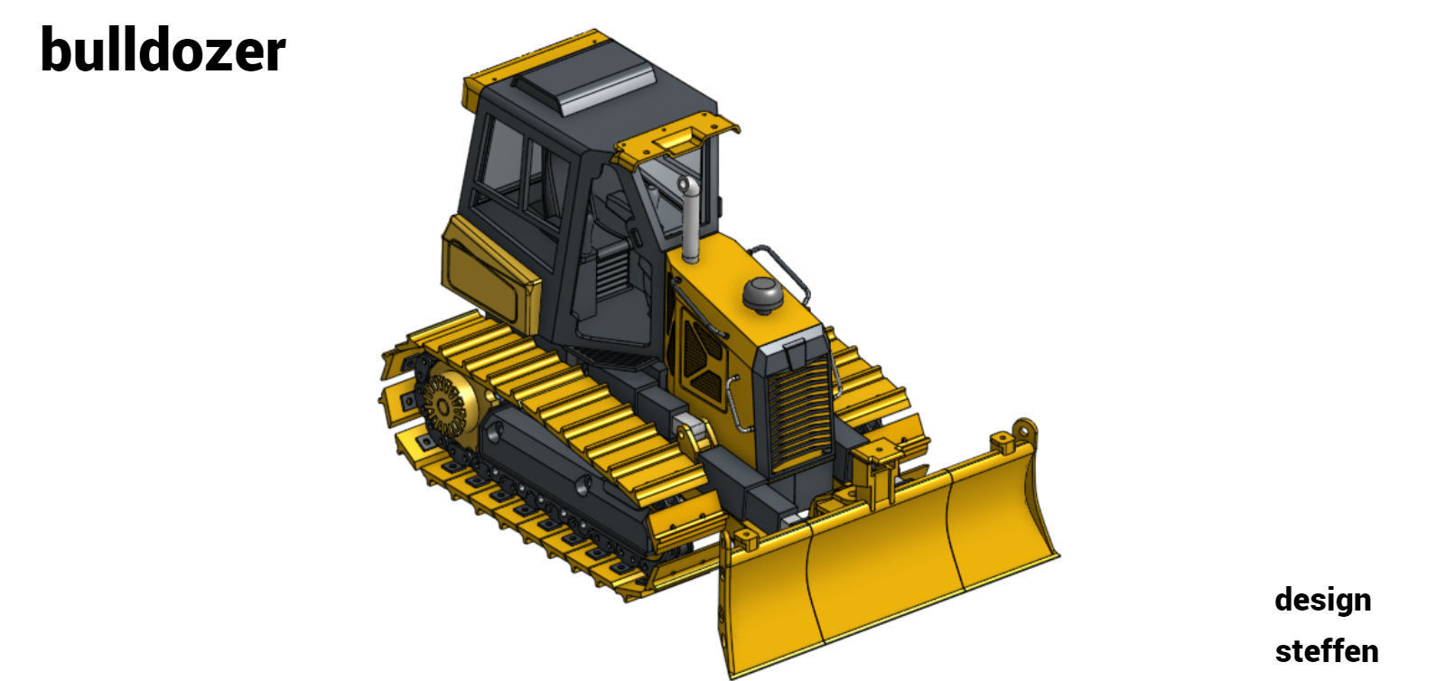 rc d2 bulldozer 3D model 3D printable | CGTrader