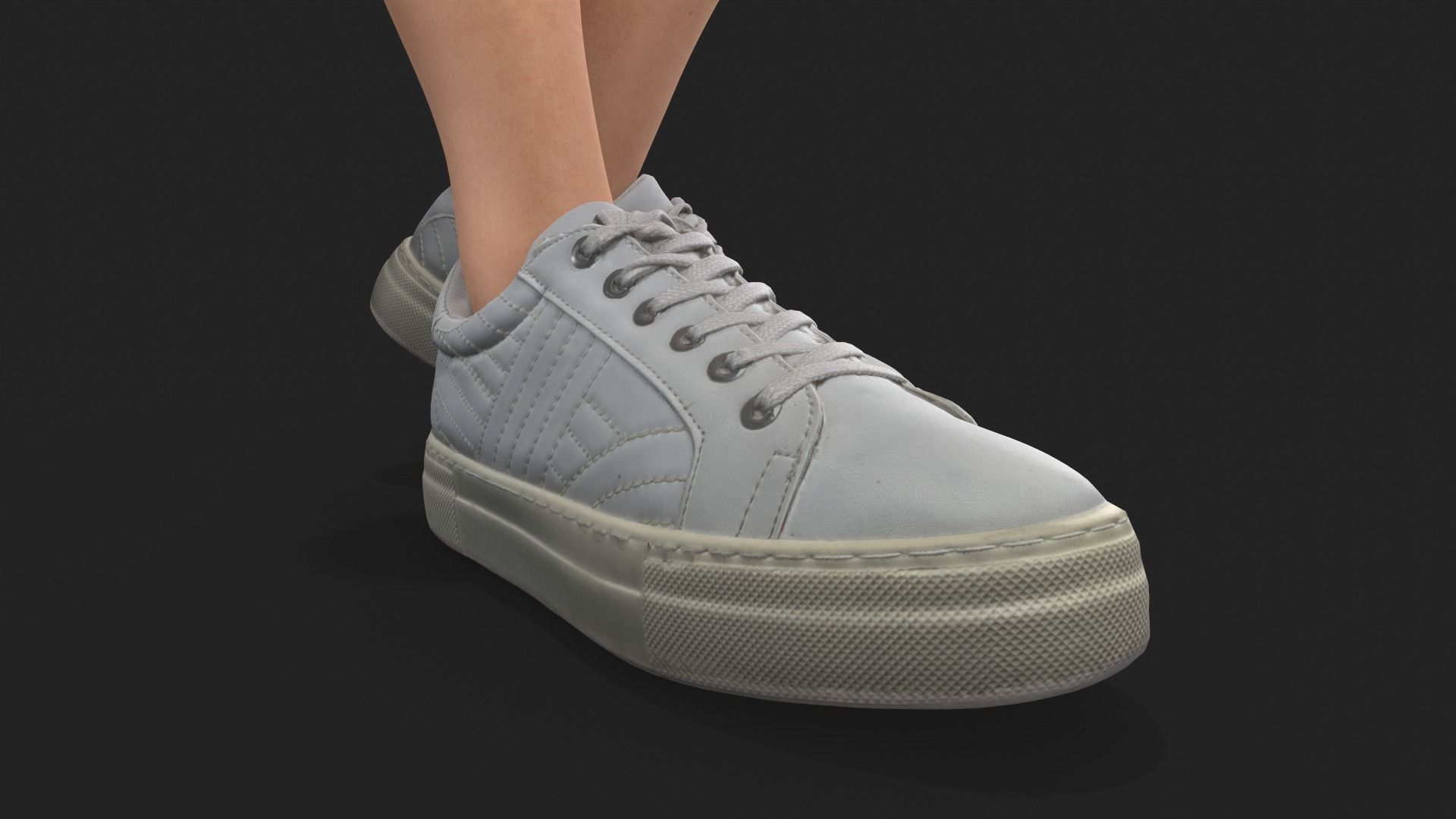 3D model Woman White Shoe Low Poly VR / AR / low-poly | CGTrader