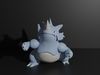 Rhyhorn Rhydon and Rhyperior 3D print model 3D model 3D printable ...