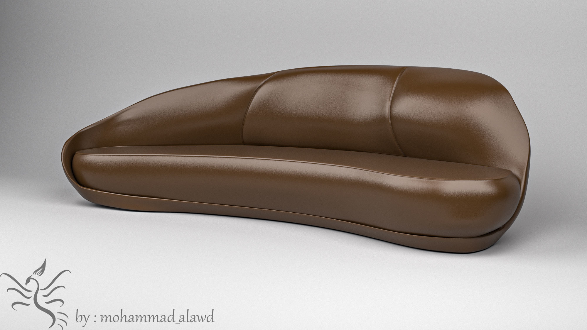 3D model Organic shaped sofa VR / AR / low-poly | CGTrader