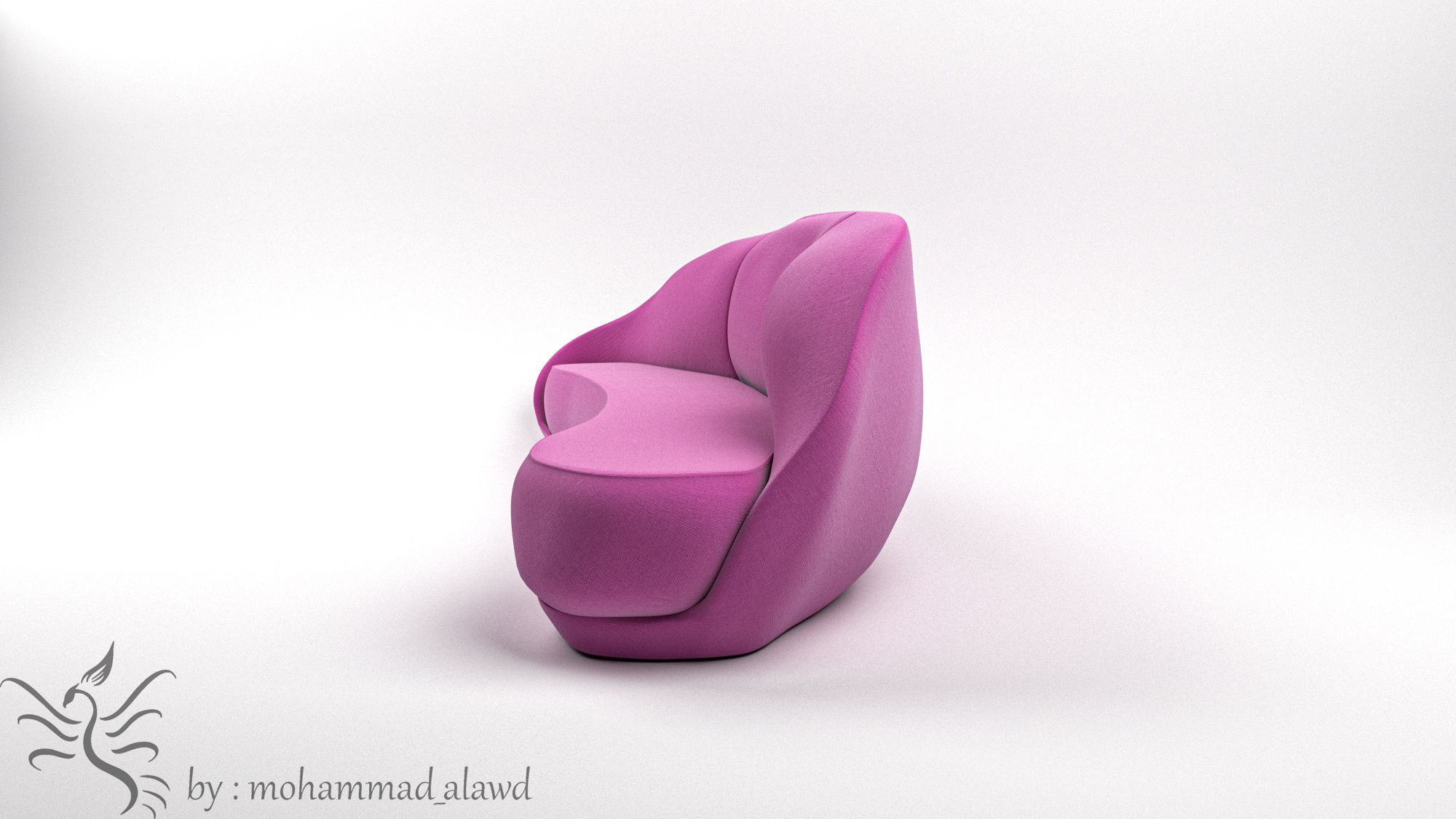 3D model Organic shaped sofa VR / AR / low-poly | CGTrader