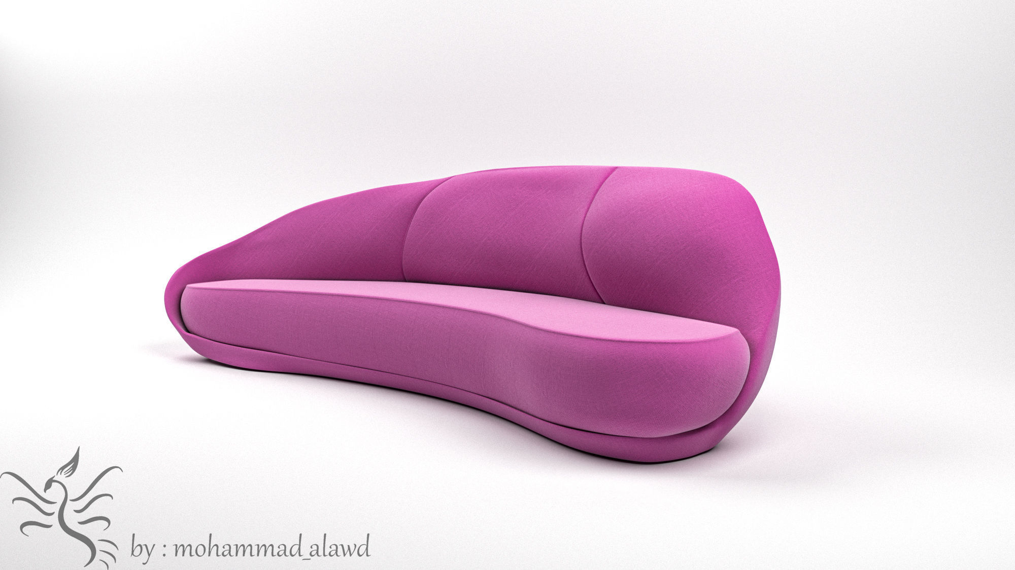 3D model Organic shaped sofa VR / AR / low-poly | CGTrader