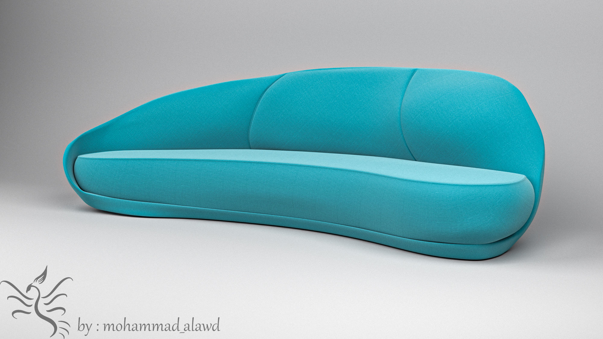 3D model Organic shaped sofa VR / AR / low-poly | CGTrader