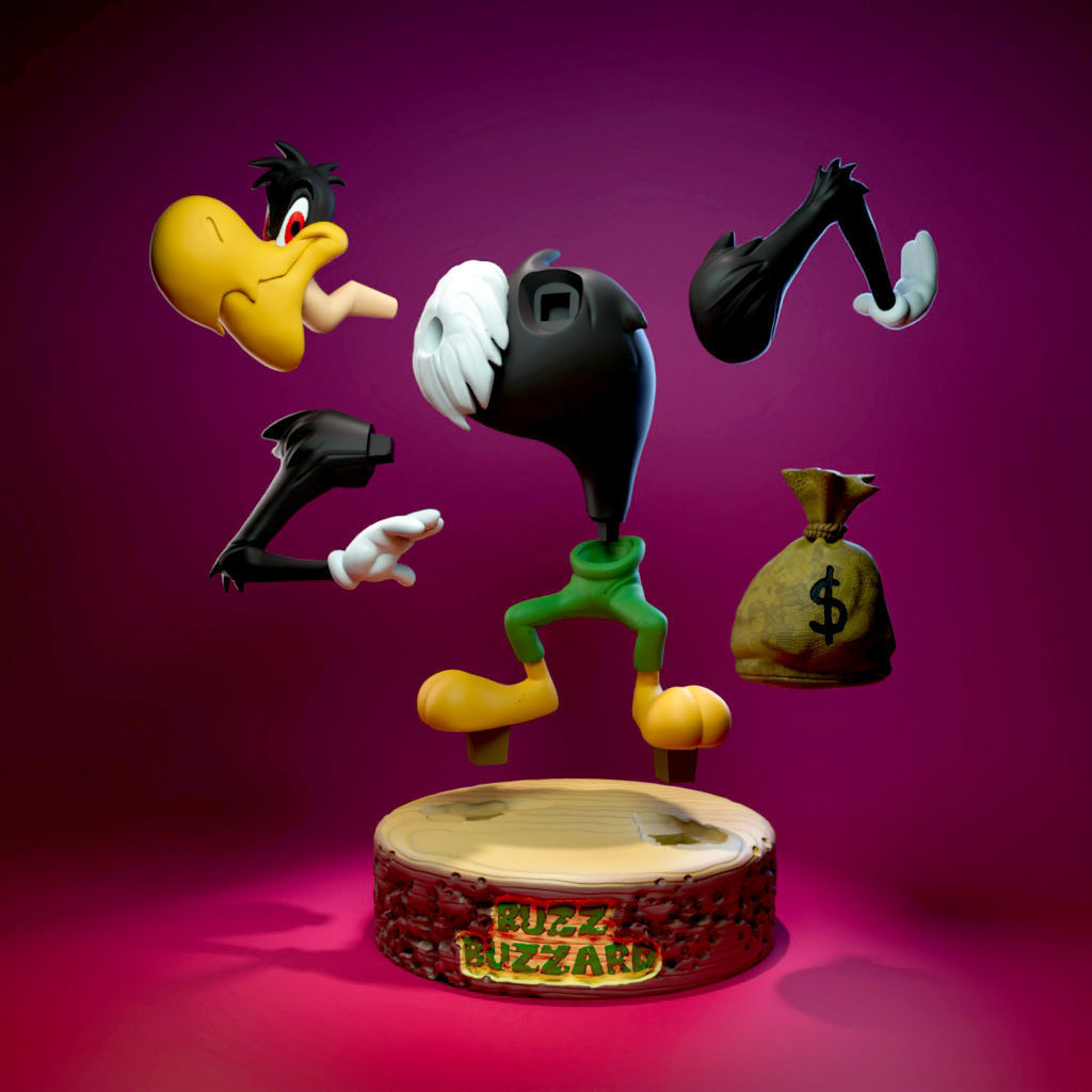 Buzz Buzzard - Woody Woodpecker 3D model 3D printable | CGTrader
