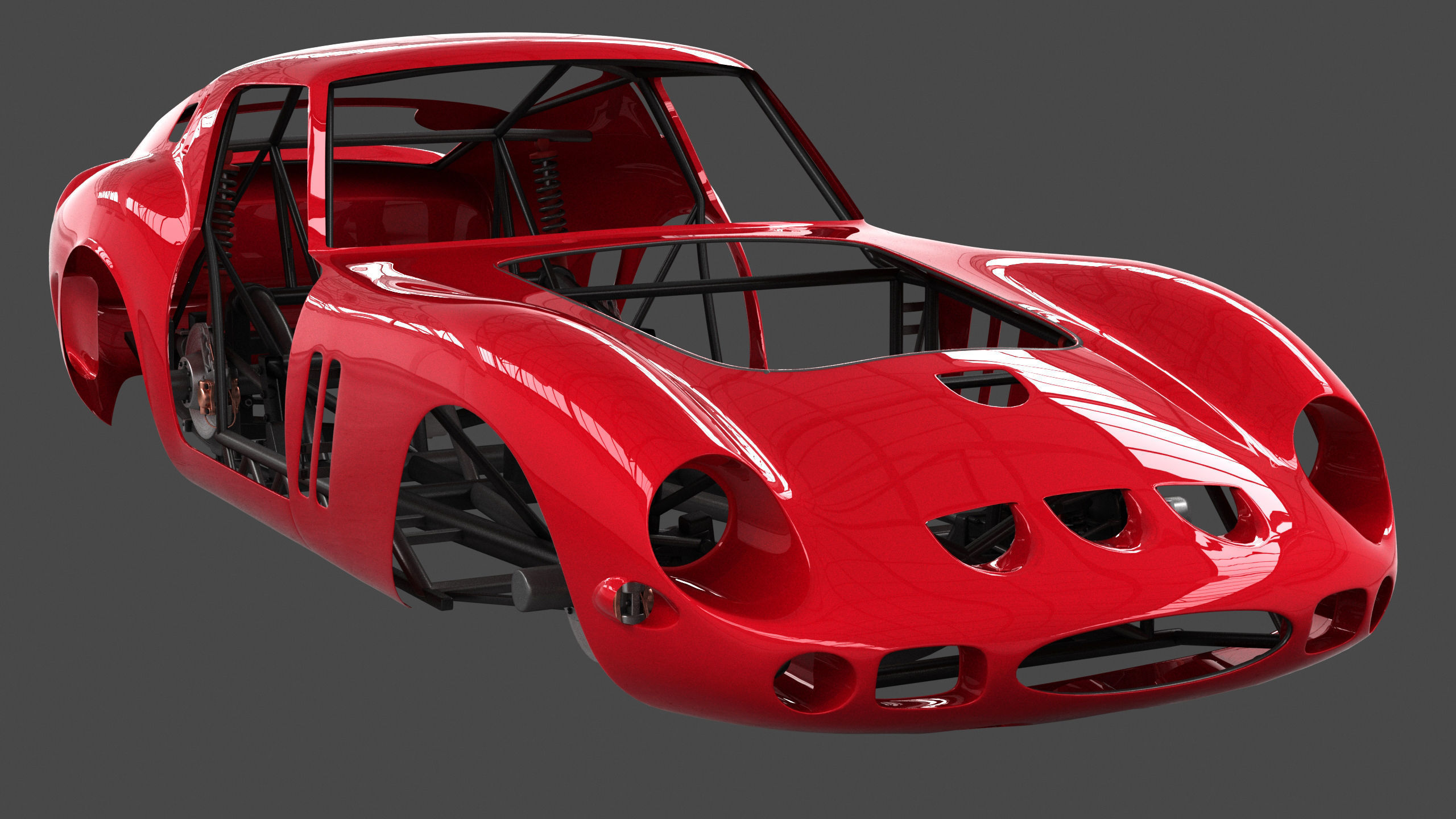 3D model Chassis Frame - Ferrari 250 GTO VR / AR / low-poly | CGTrader