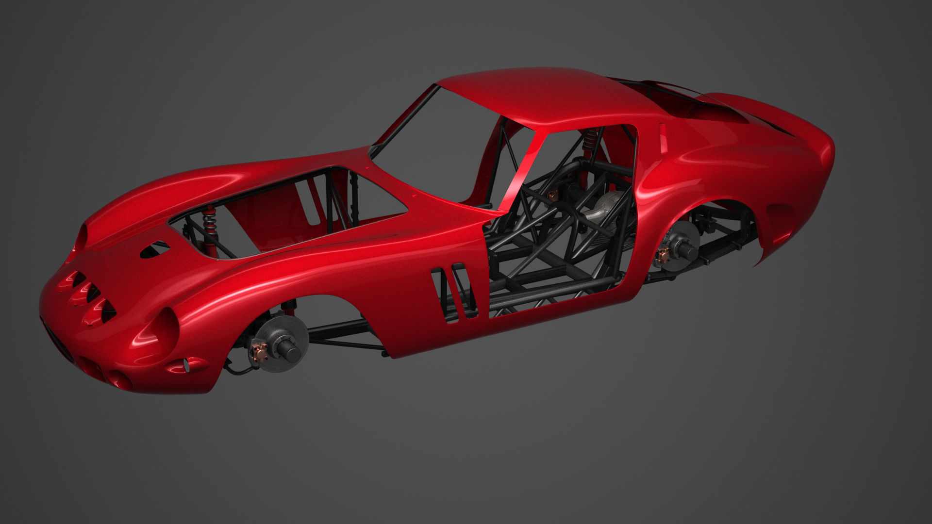 3D model Chassis Frame - Ferrari 250 GTO VR / AR / low-poly | CGTrader
