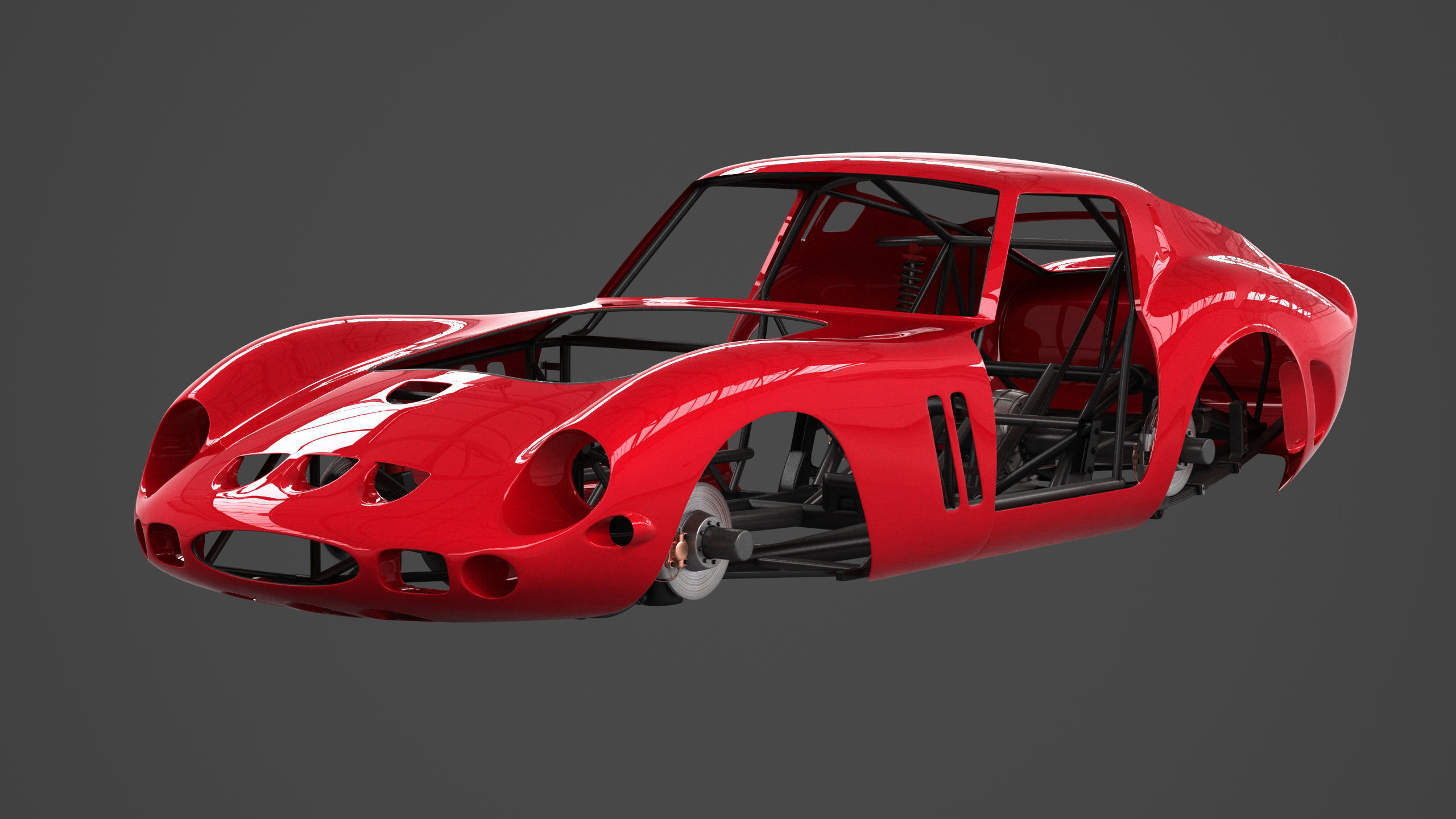 3D model Chassis Frame - Ferrari 250 GTO VR / AR / low-poly | CGTrader
