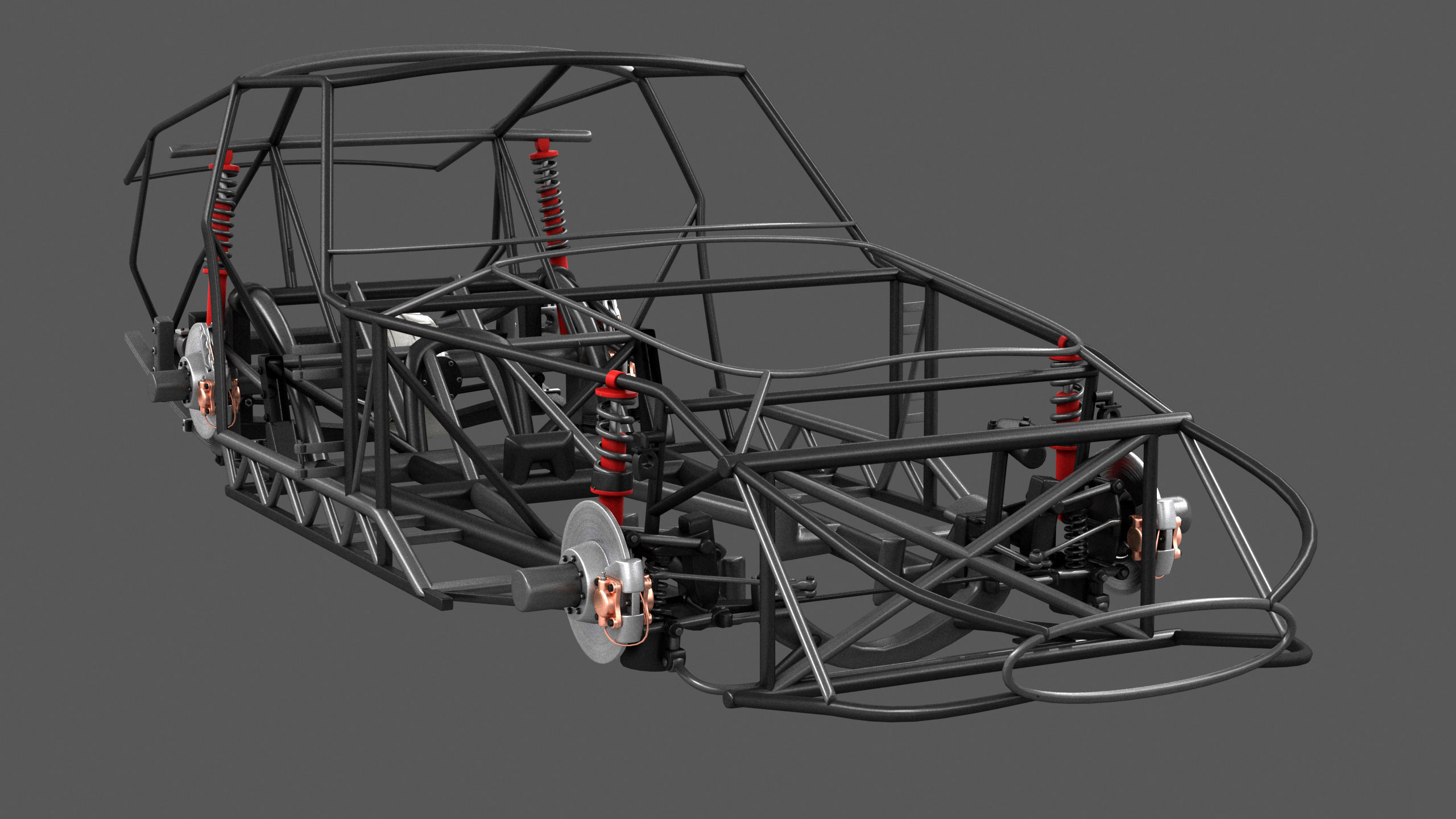 3D model Chassis Frame - Ferrari 250 GTO VR / AR / low-poly | CGTrader