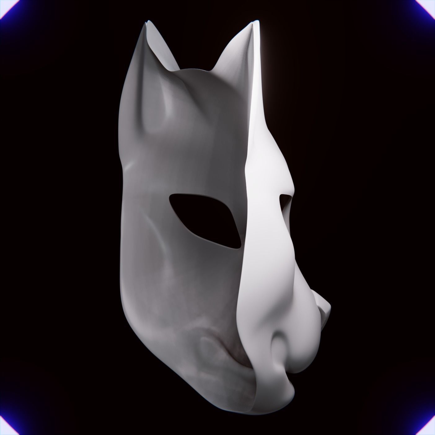 KITSUNE DEMON FOX MASK MASCARA DE ZORRO KITSUNE 6 3D model 3D printable ...