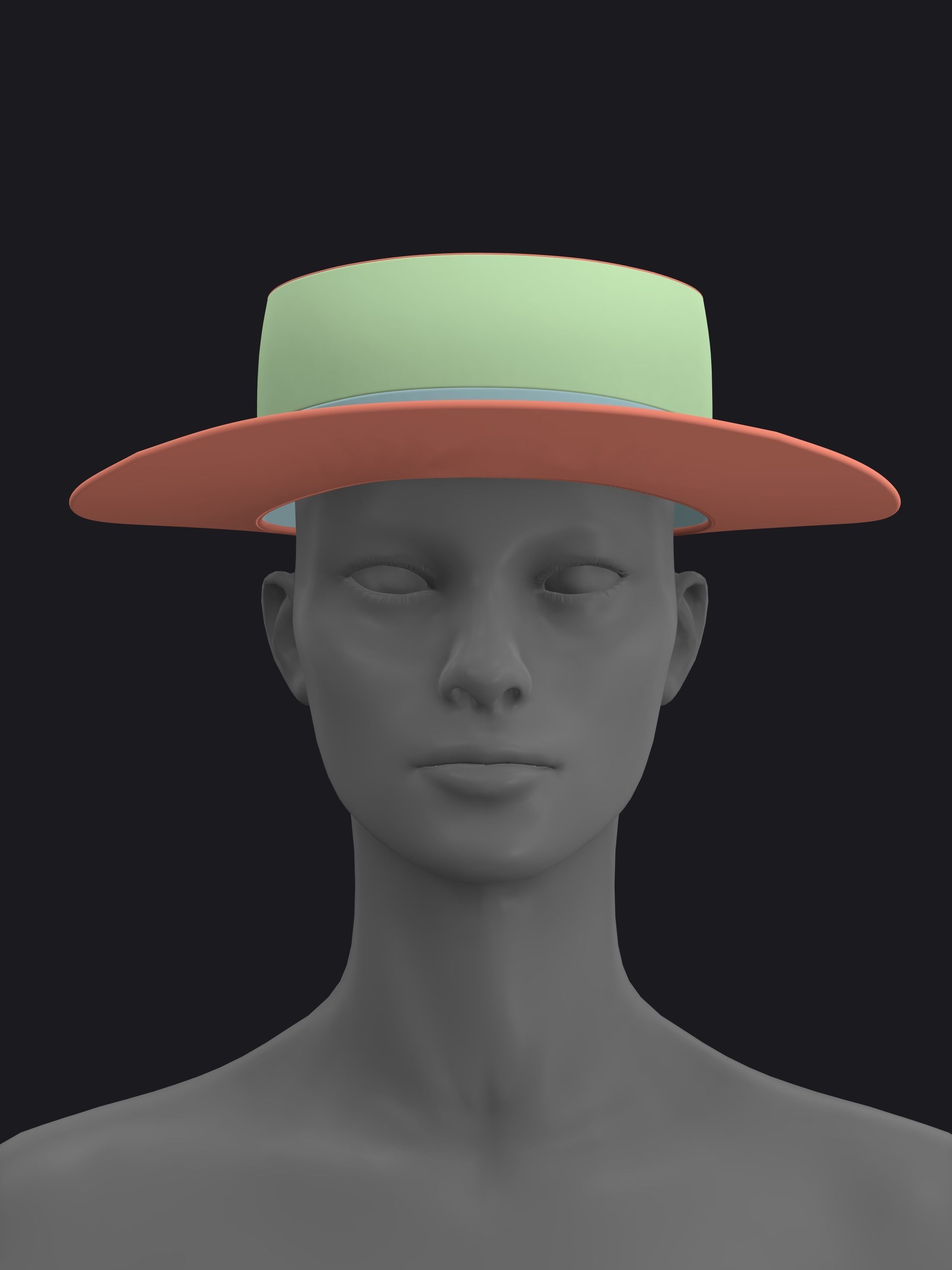 FEMALE HAT BASE MESH fv2 highpoly free 3D model | CGTrader