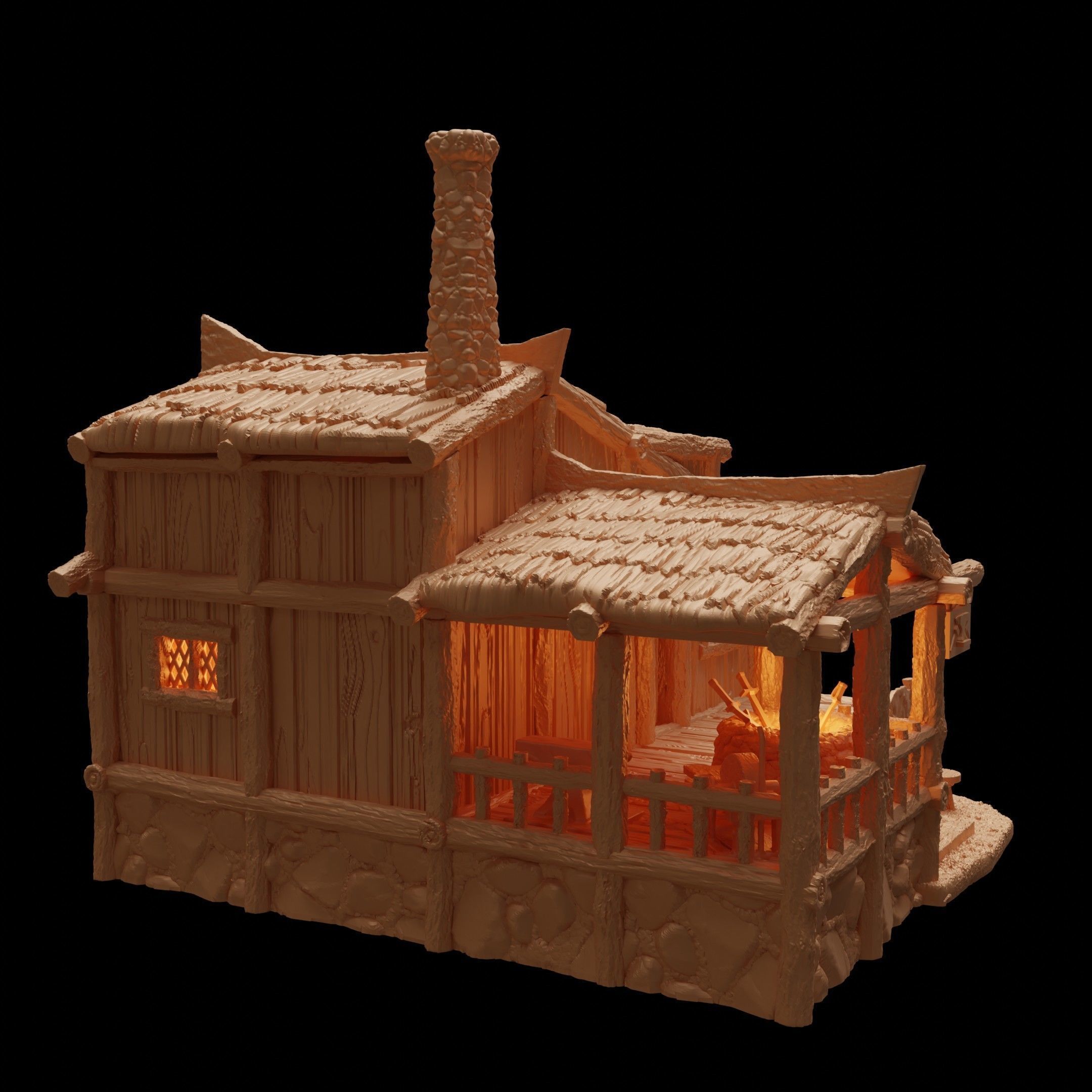 Blacksmith Lodge Tabletop Terrain 28 MM 3D model 3D printable | CGTrader