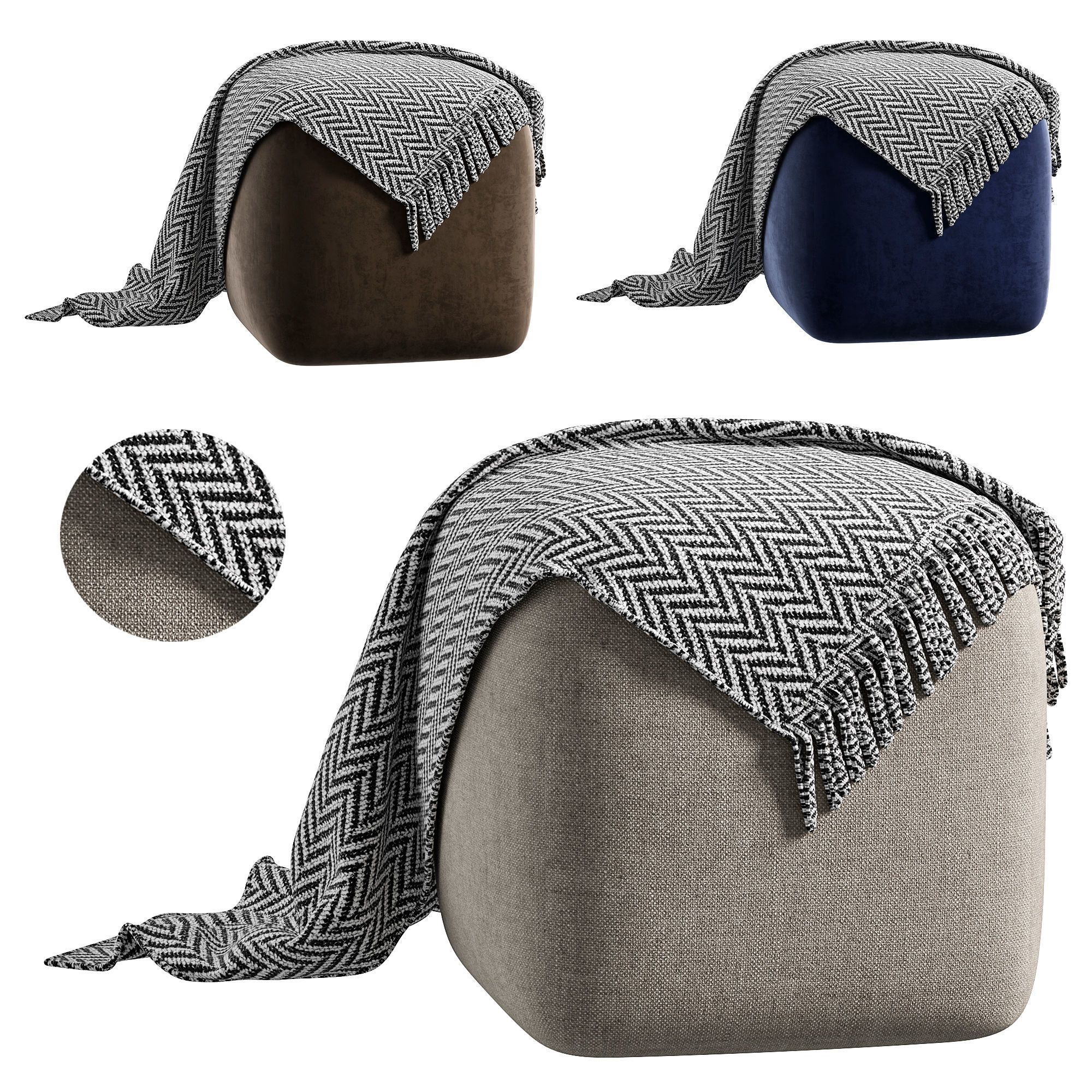 Le pouf ottaman 3D model | CGTrader