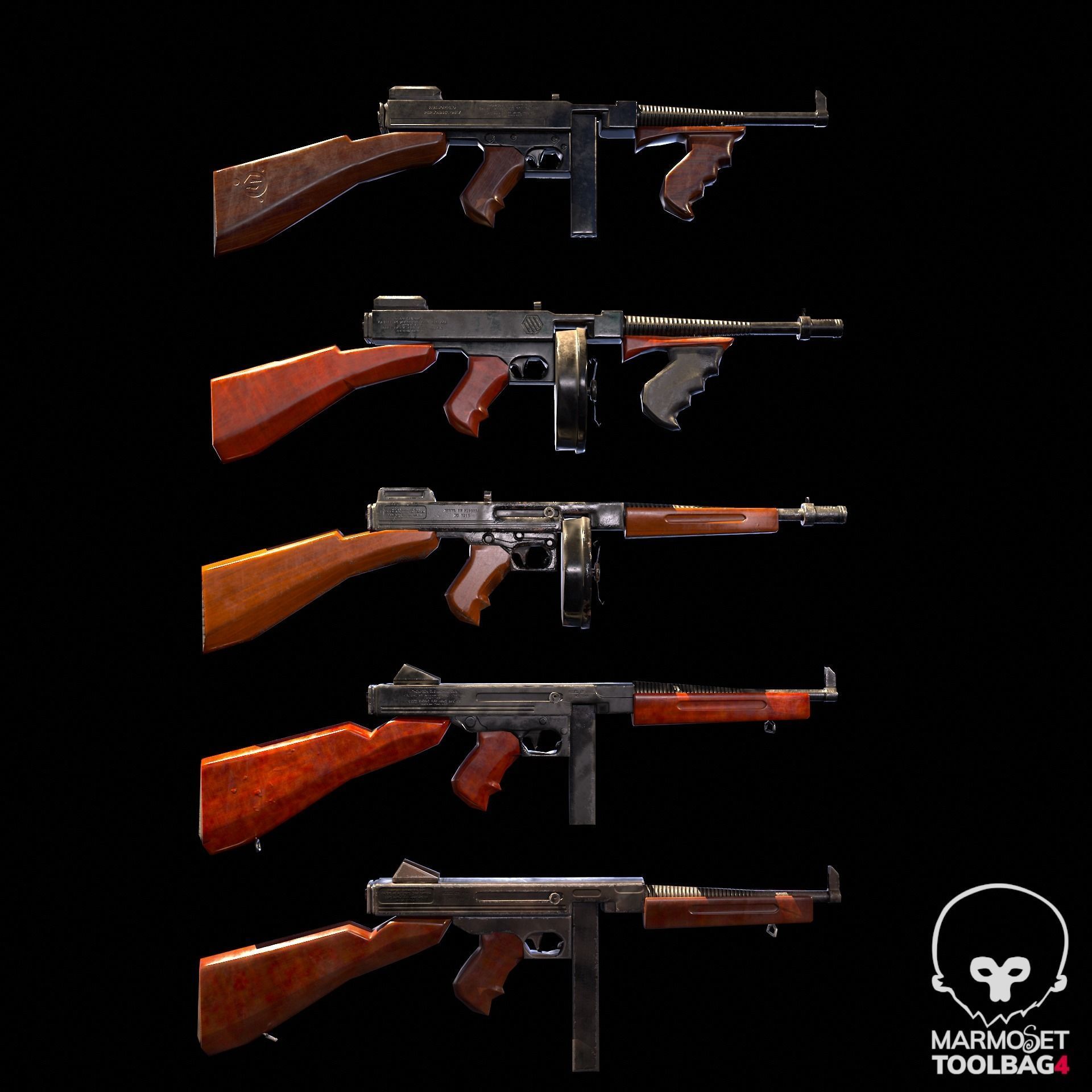 3D model Gun -vol 01 VR / AR / low-poly | CGTrader