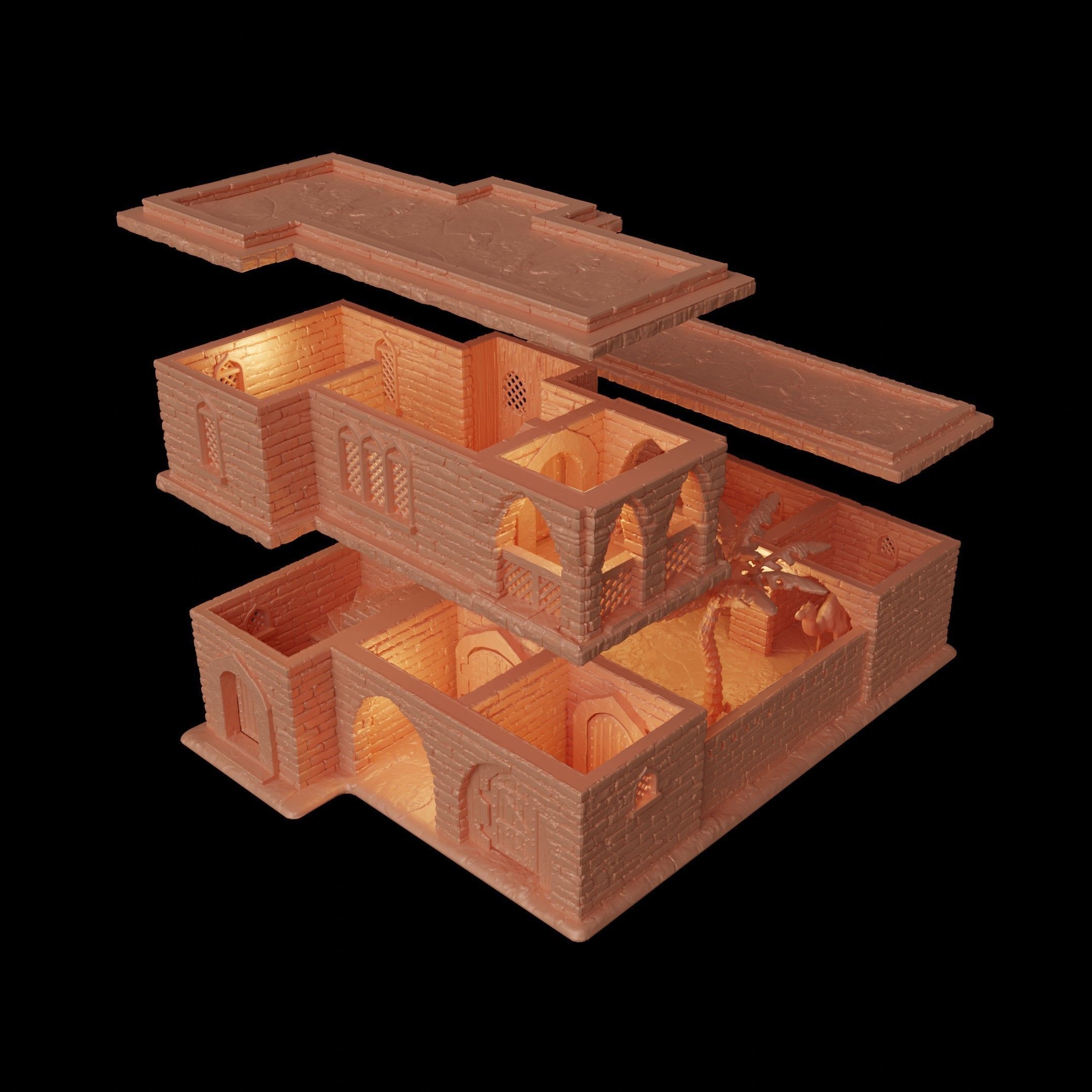 Arabian Manor Tabletop Terrain 28 MM 3D model 3D printable | CGTrader