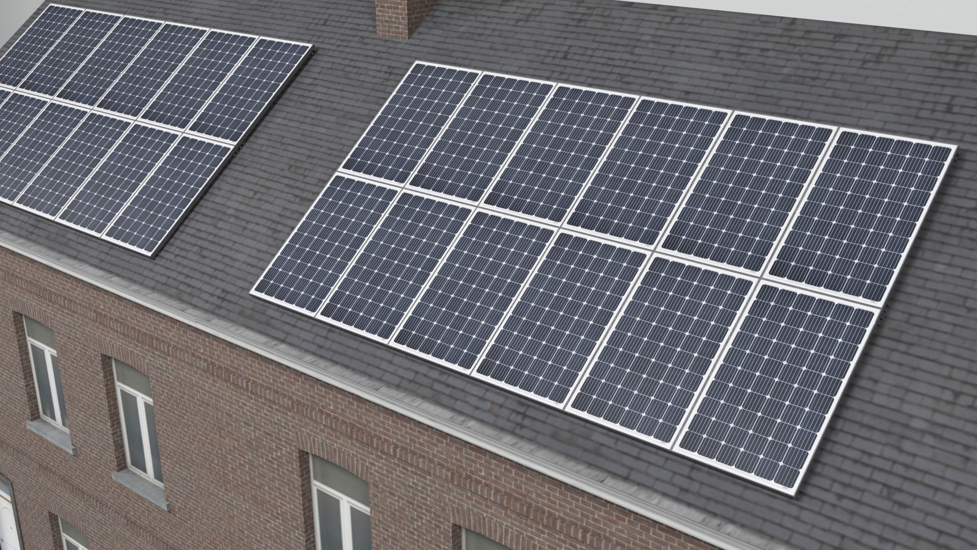 3D model Solar installation building 2 VR / AR / low-poly | CGTrader