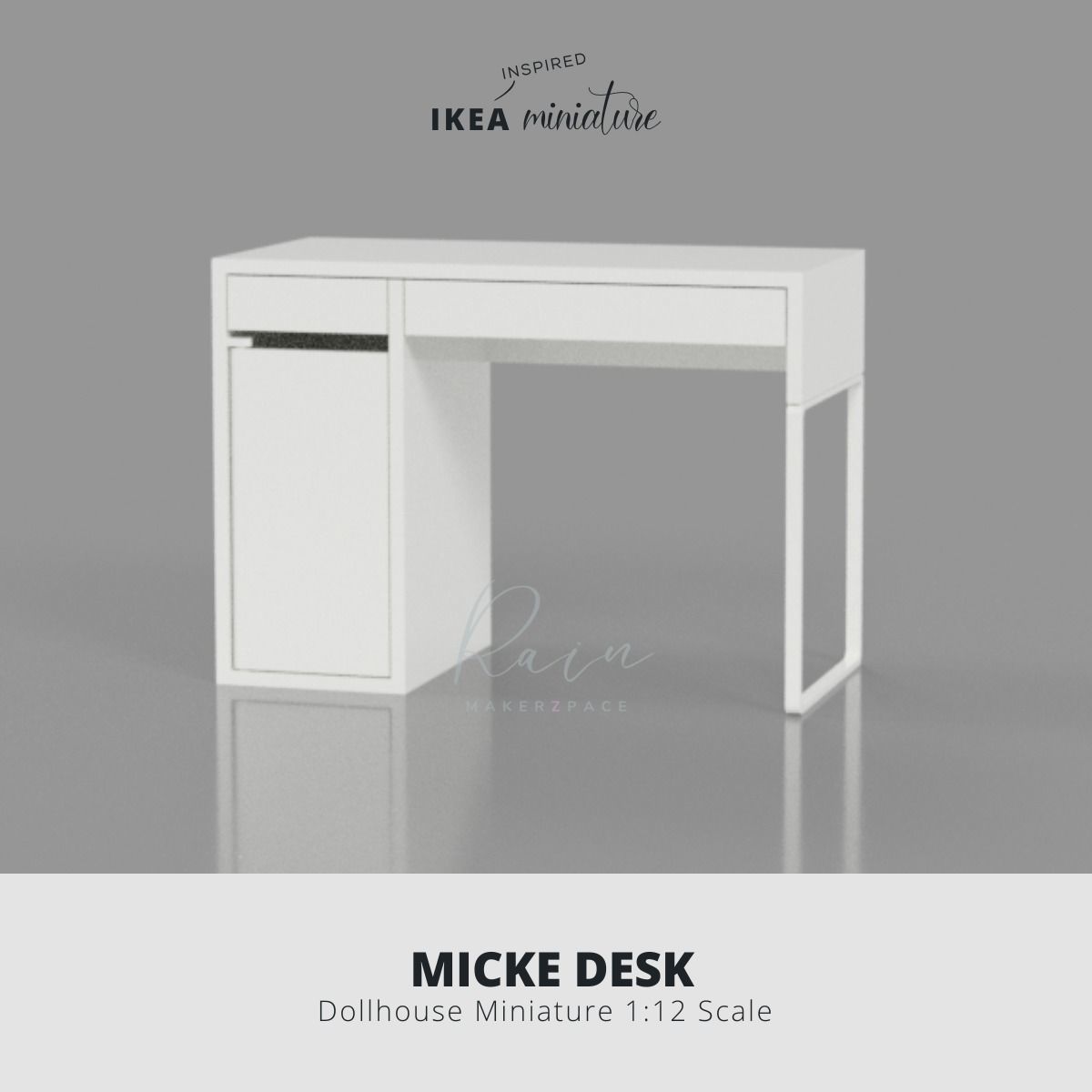 Miniature Ikea-Inspired Micke Desk Big 3D model 3D printable | CGTrader