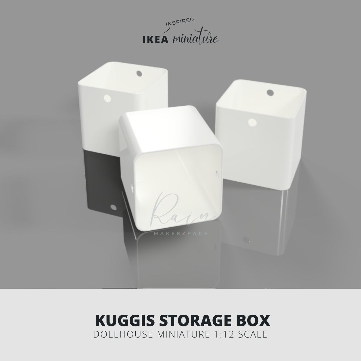 KUGGIS STORAGE BOX MINIATURE FURNITURE 3D model 3D printable | CGTrader
