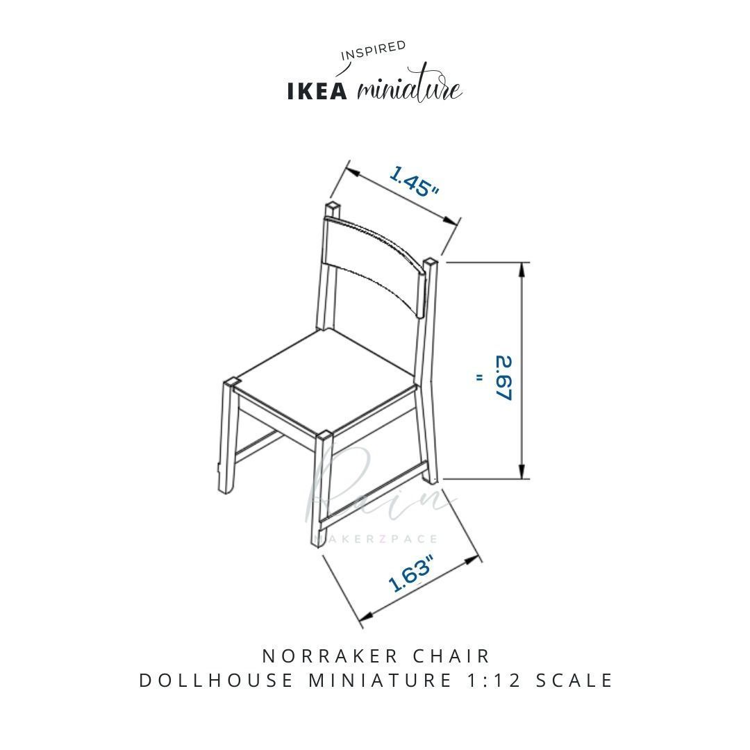 MINIATURE IKEA INSPIRED NORRAKER CHAIR 3D model 3D printable | CGTrader