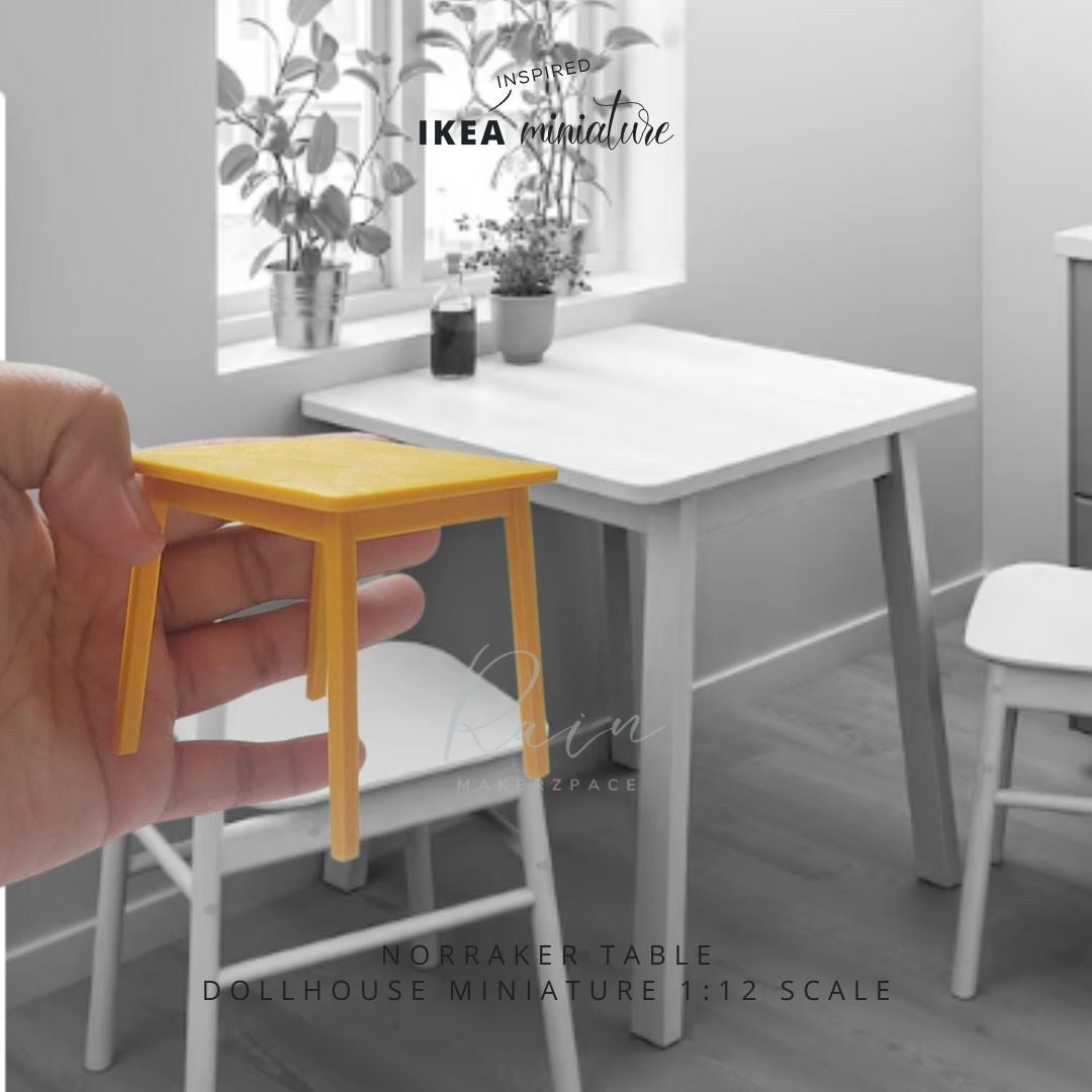 MINIATURE IKEA INSPIRED NORRAKER CHAIR 3D model 3D printable | CGTrader
