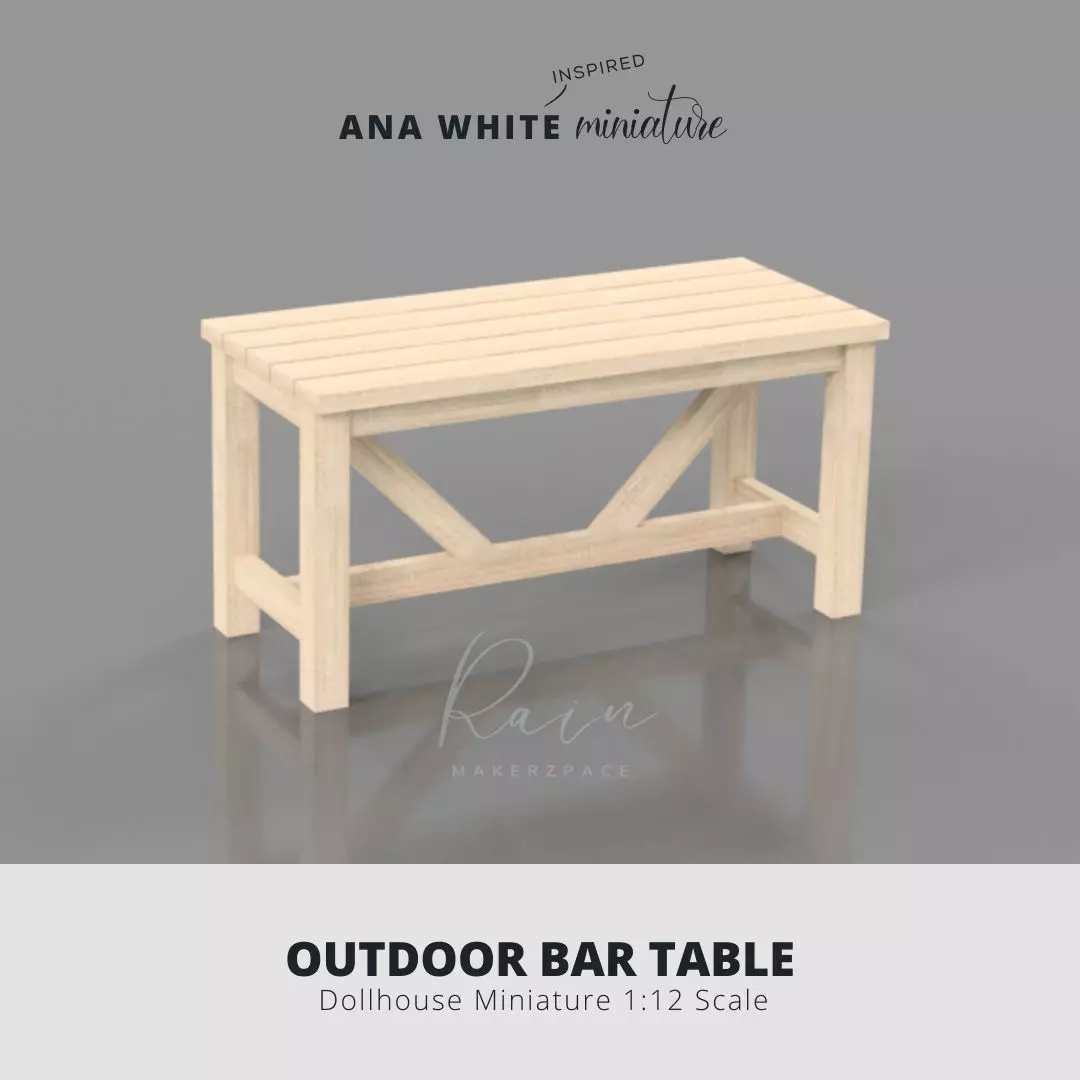 MINIATURE OUTDOOR BAR TABLE FOR 1 12 DOLLHOUSE 3D model 3D printable ...