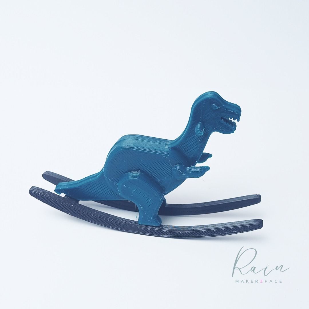 MINIATURE ROCKING DINOSAUR 3D model 3D printable | CGTrader