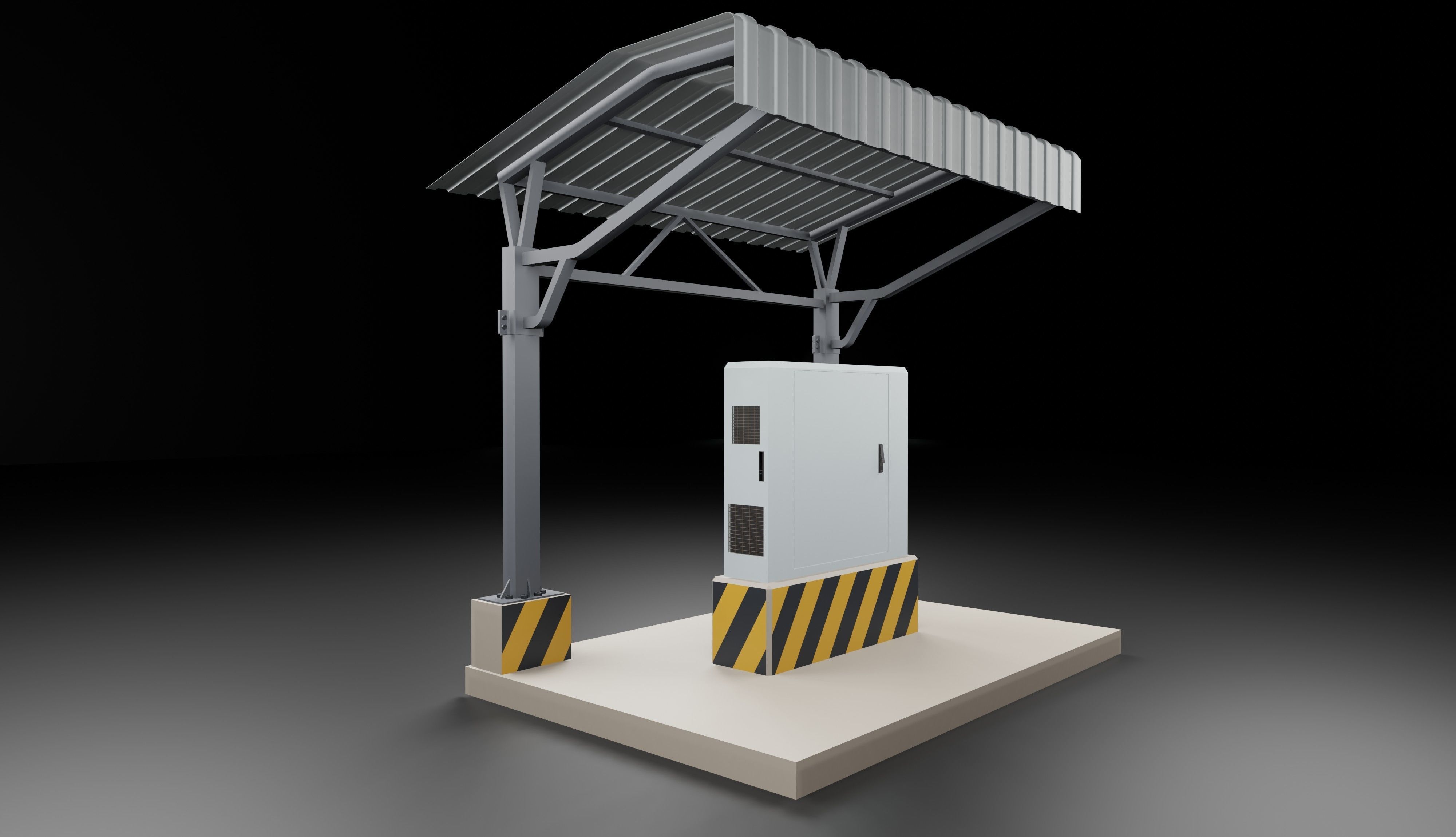 Telecommunication network cabinet 3D model | CGTrader