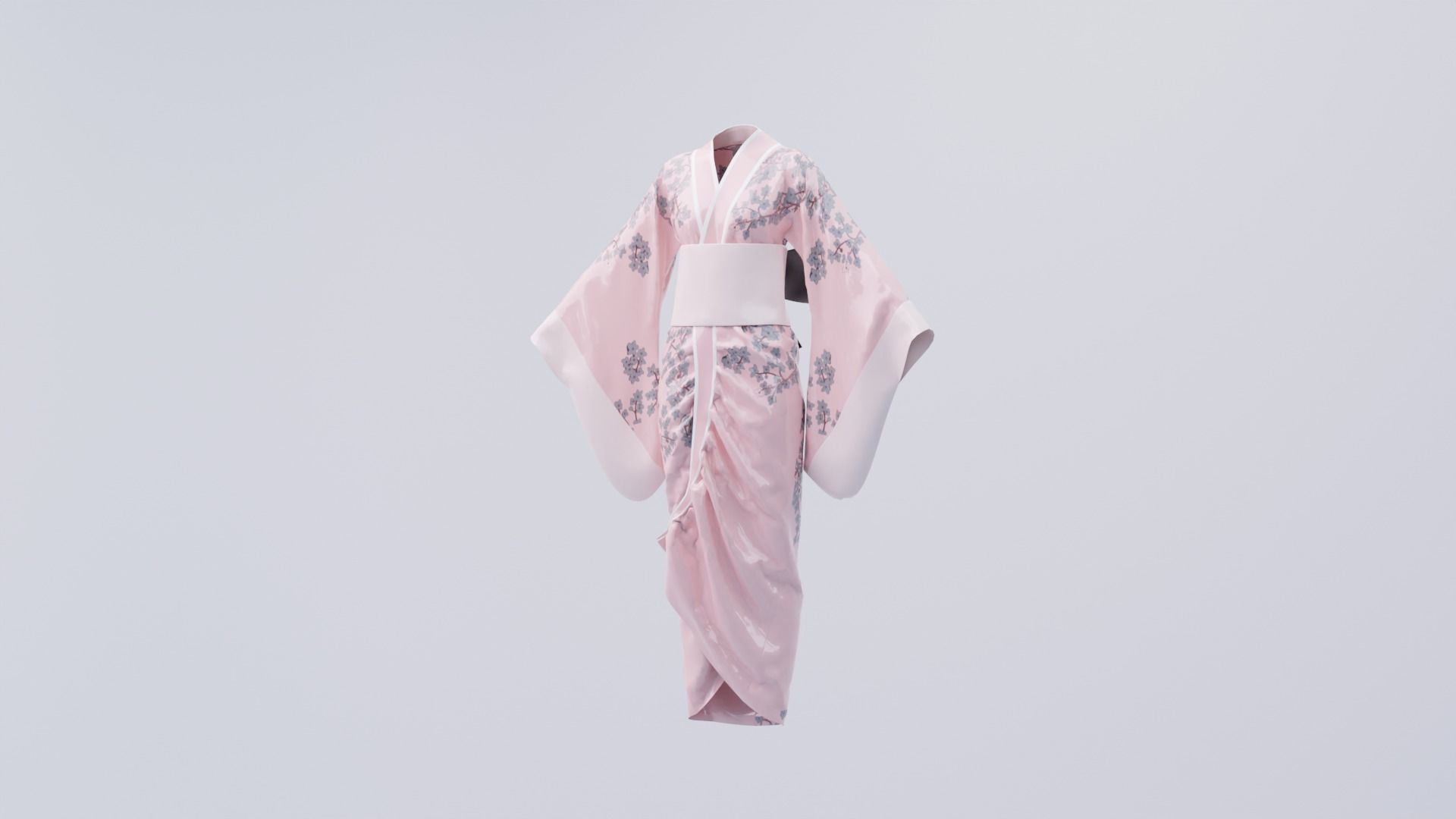 Kimono Yukata traditional cloth 3D model | CGTrader