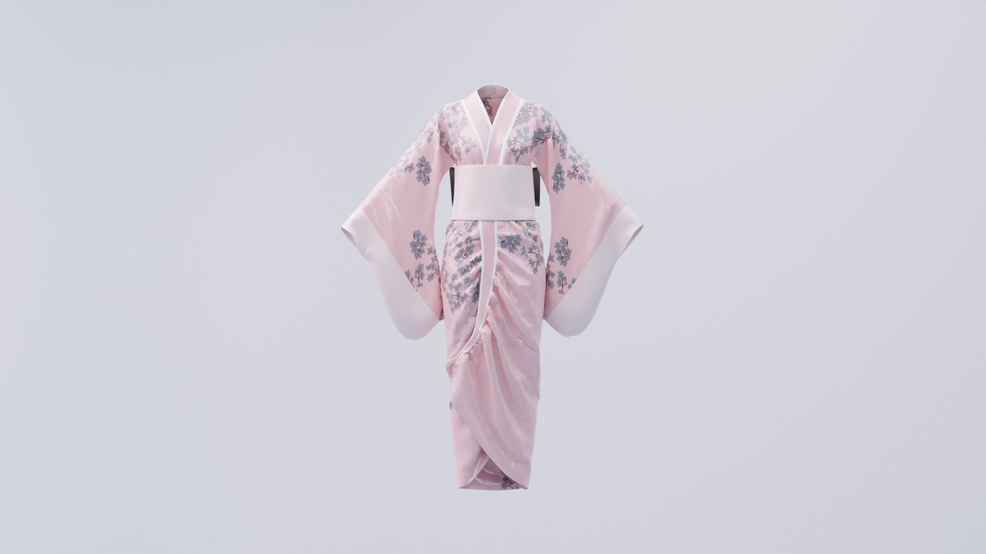 Kimono Yukata traditional cloth 3D model | CGTrader
