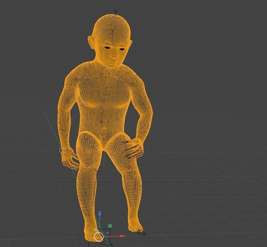 3D model Creepy Costumed Boy Flipping Over Animation VR / AR / low-poly ...