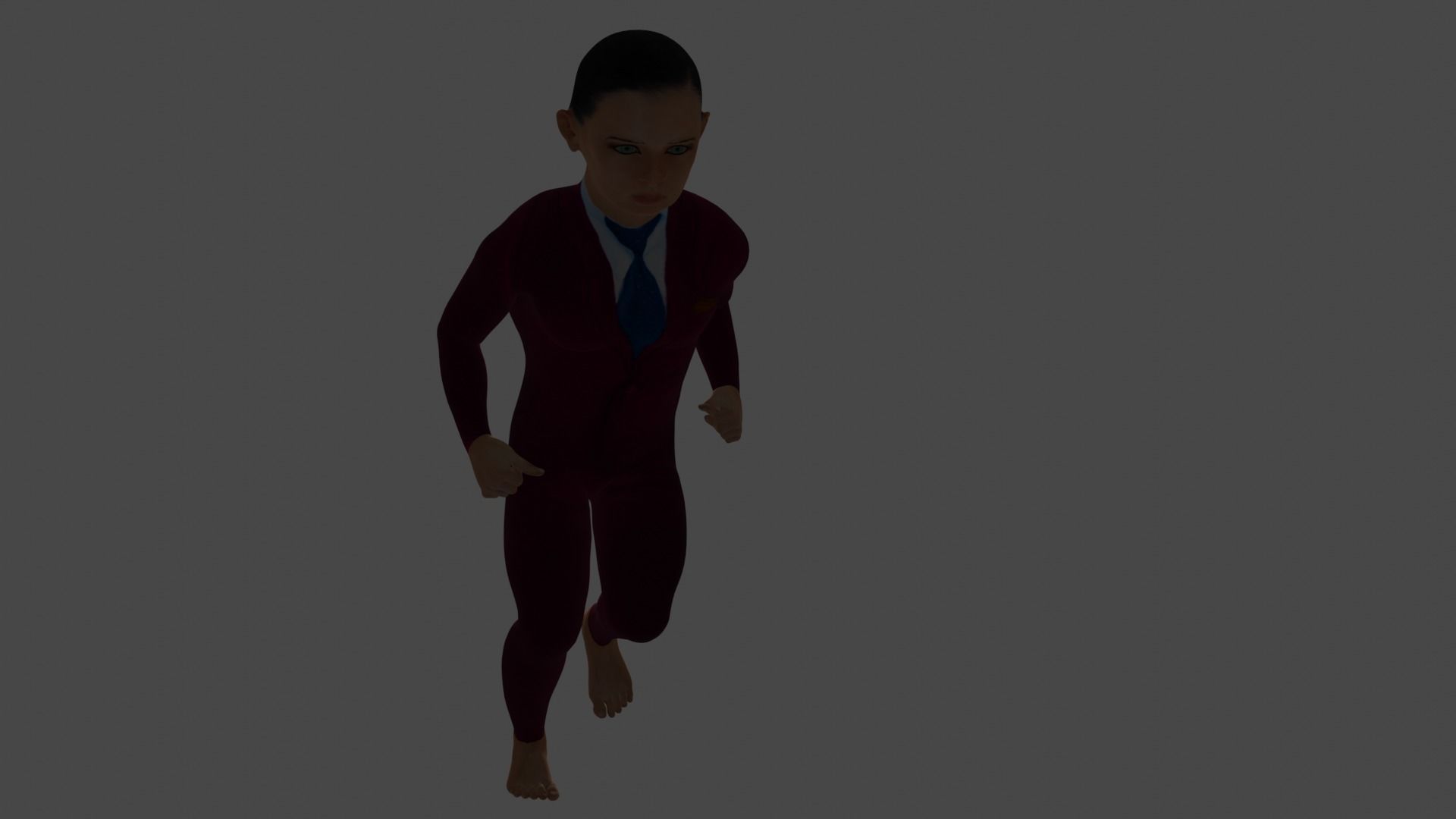 3D model Creepy Costumed Boy Flipping Over Animation VR / AR / low-poly ...