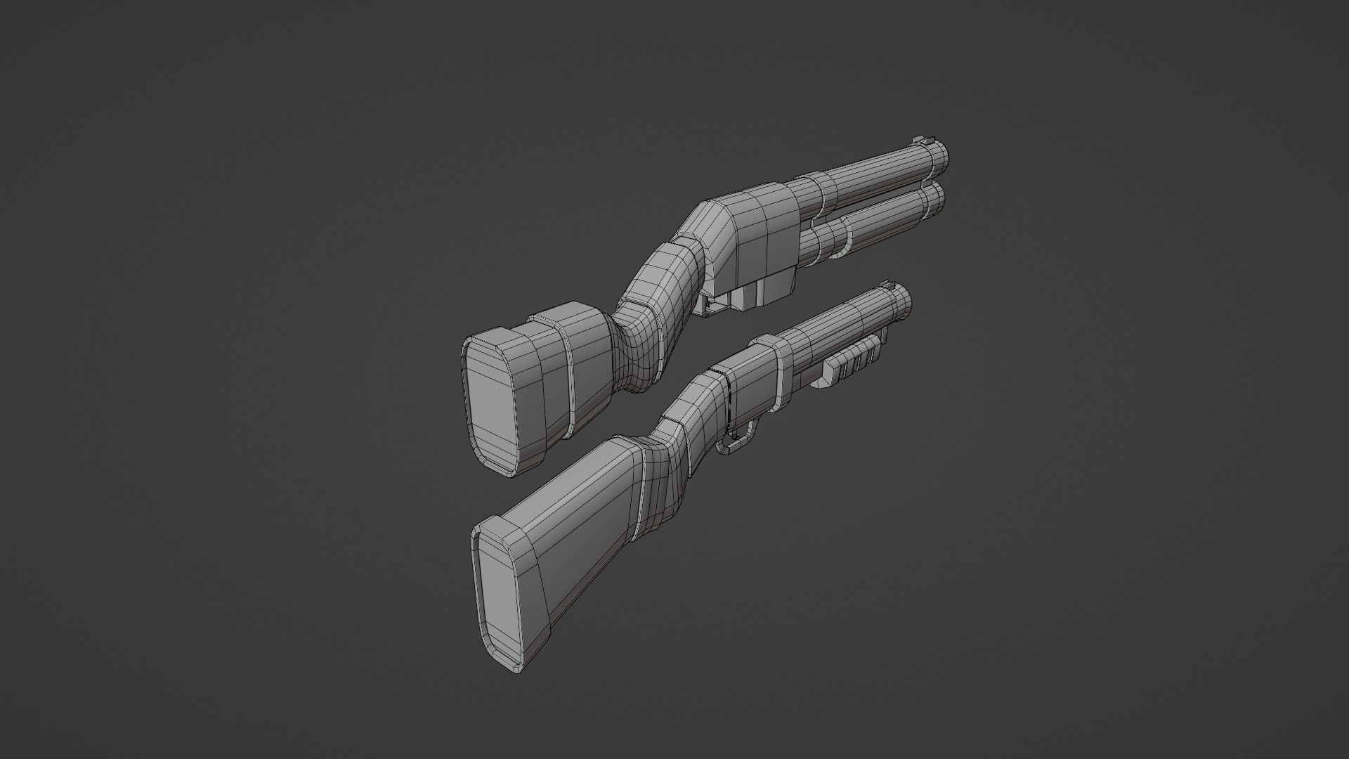 3D model Fantasy Shotguns VR / AR / low-poly | CGTrader