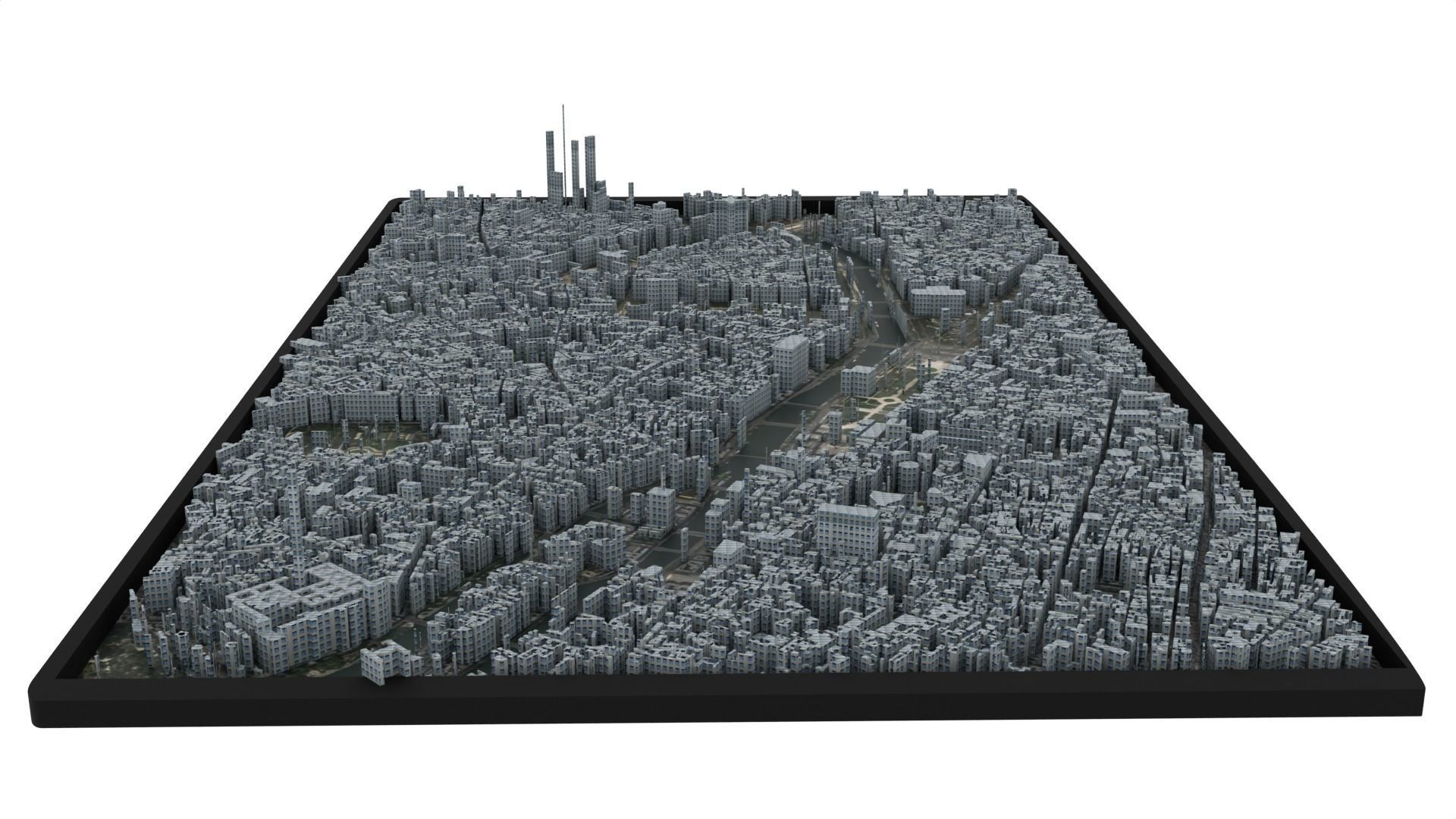 3D model City of Paris VR / AR / low-poly | CGTrader