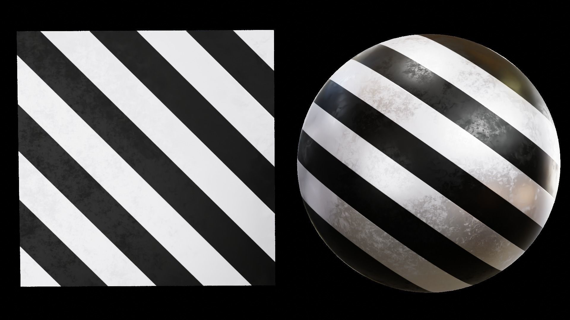 Procedural Caution Stripes Material free Texture | CGTrader