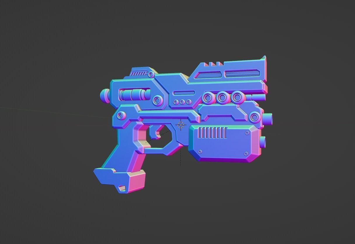 scifi gun game asset 3D model | CGTrader