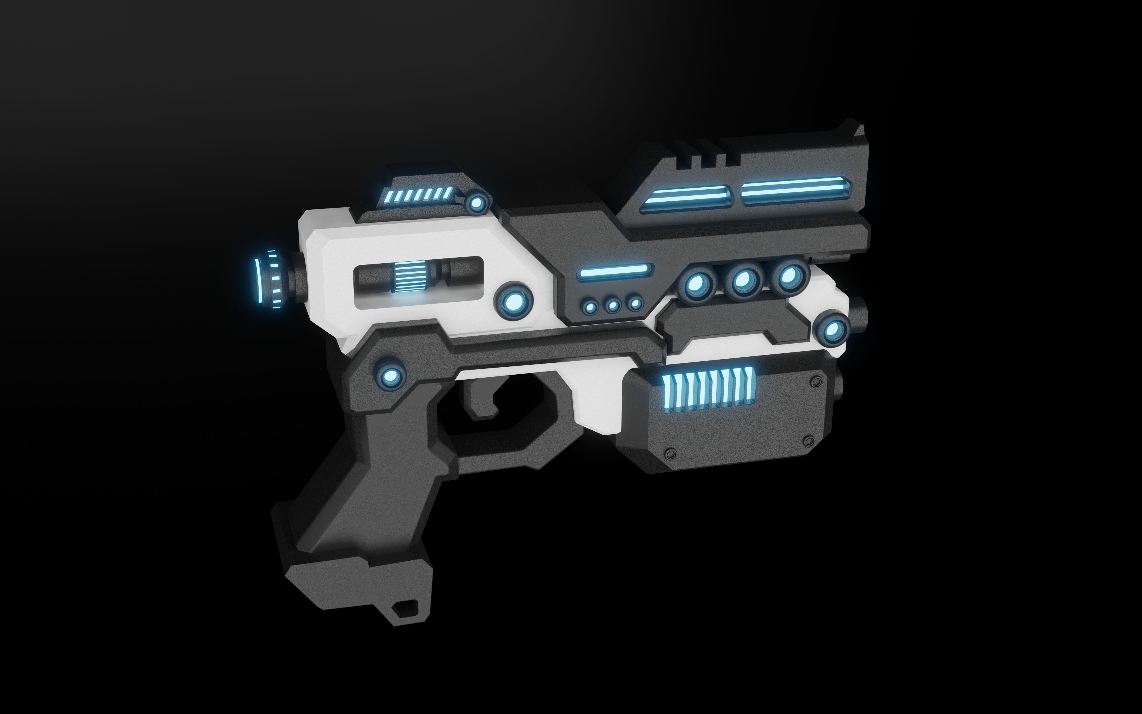 scifi gun game asset 3D model | CGTrader