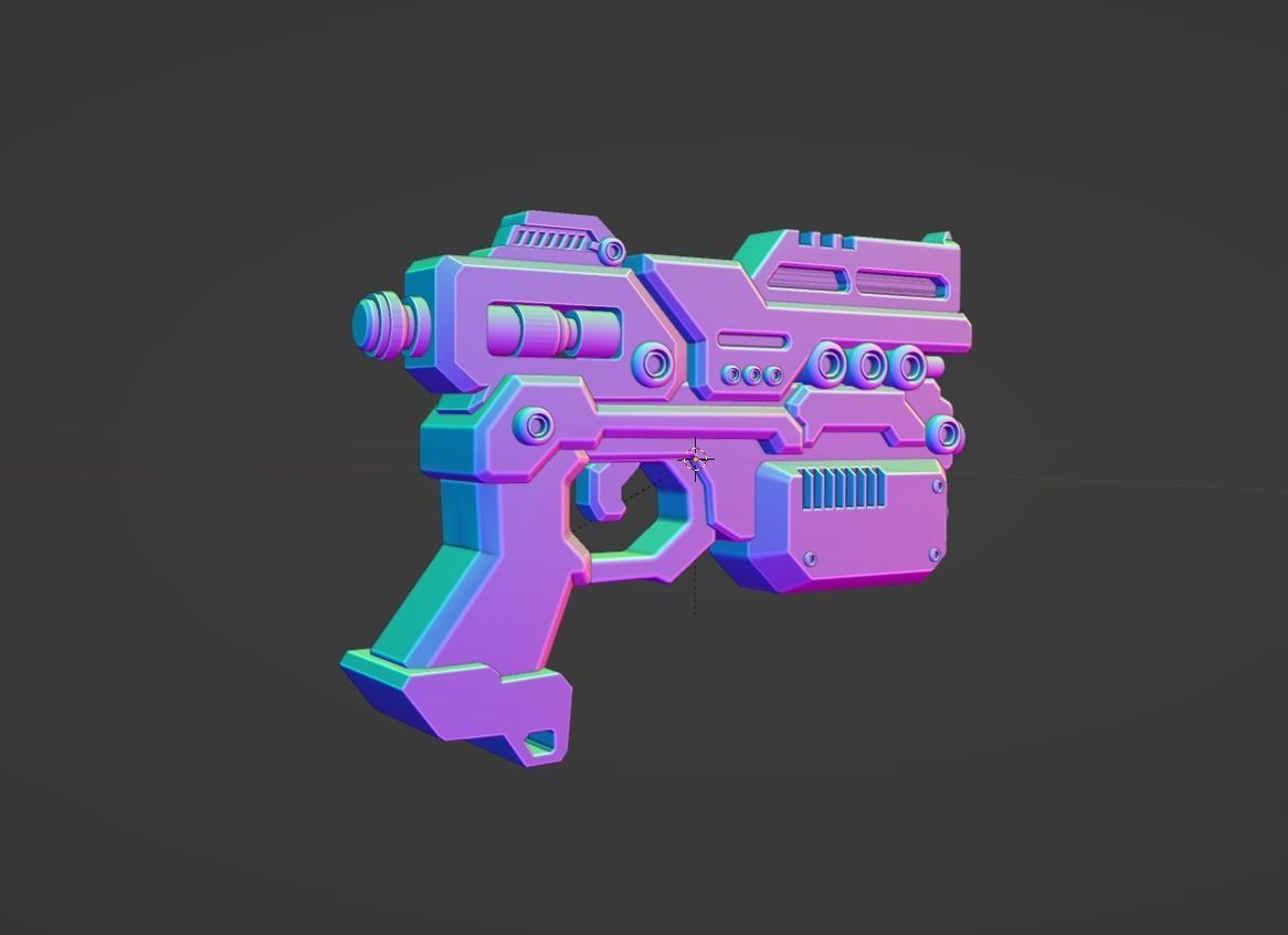 scifi gun game asset 3D model | CGTrader