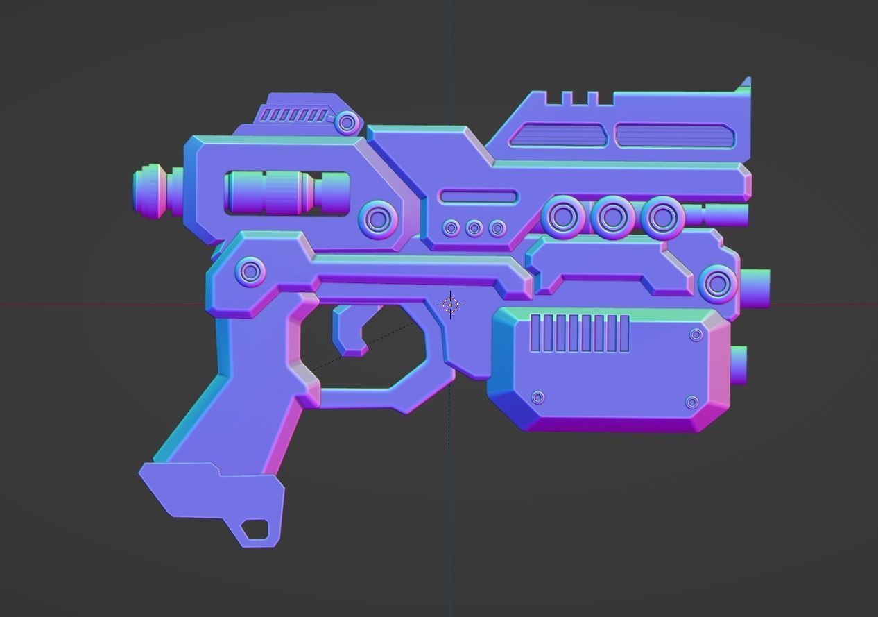 scifi gun game asset 3D model | CGTrader