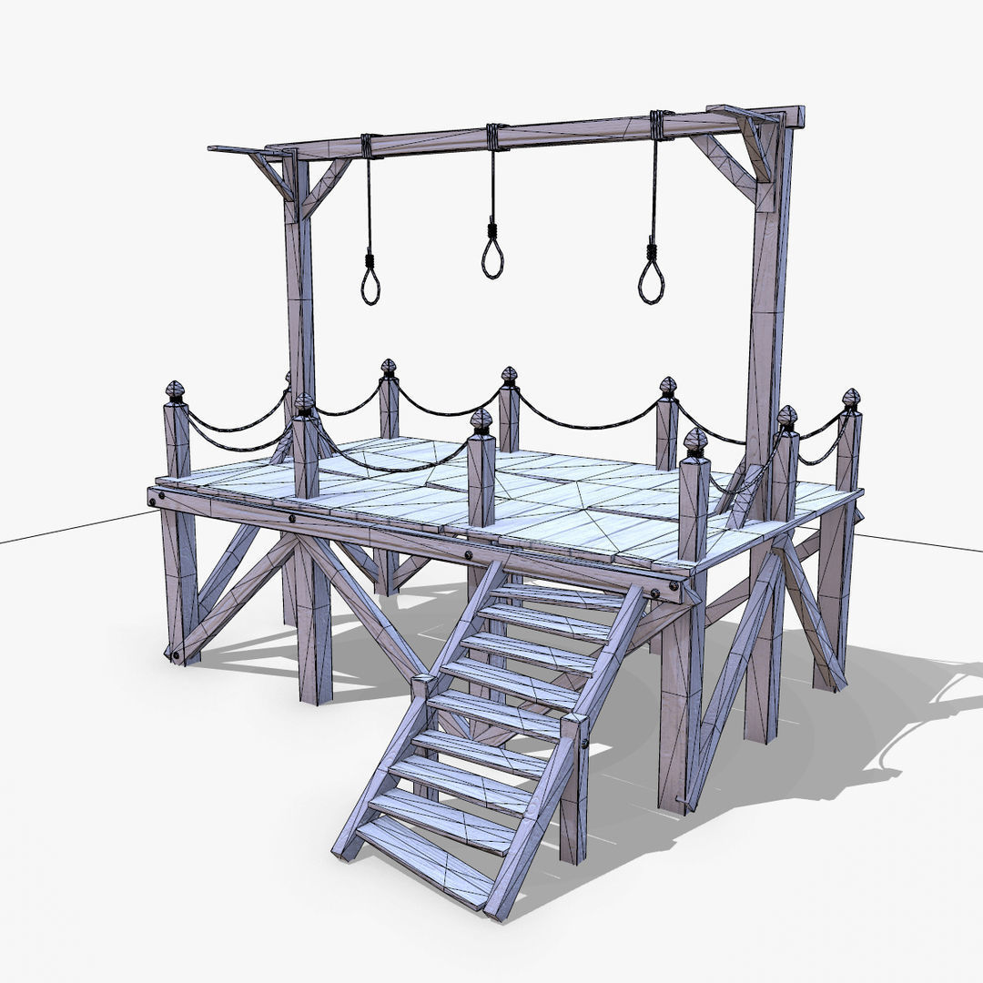 3D model Medieval Gallows VR / AR / low-poly | CGTrader