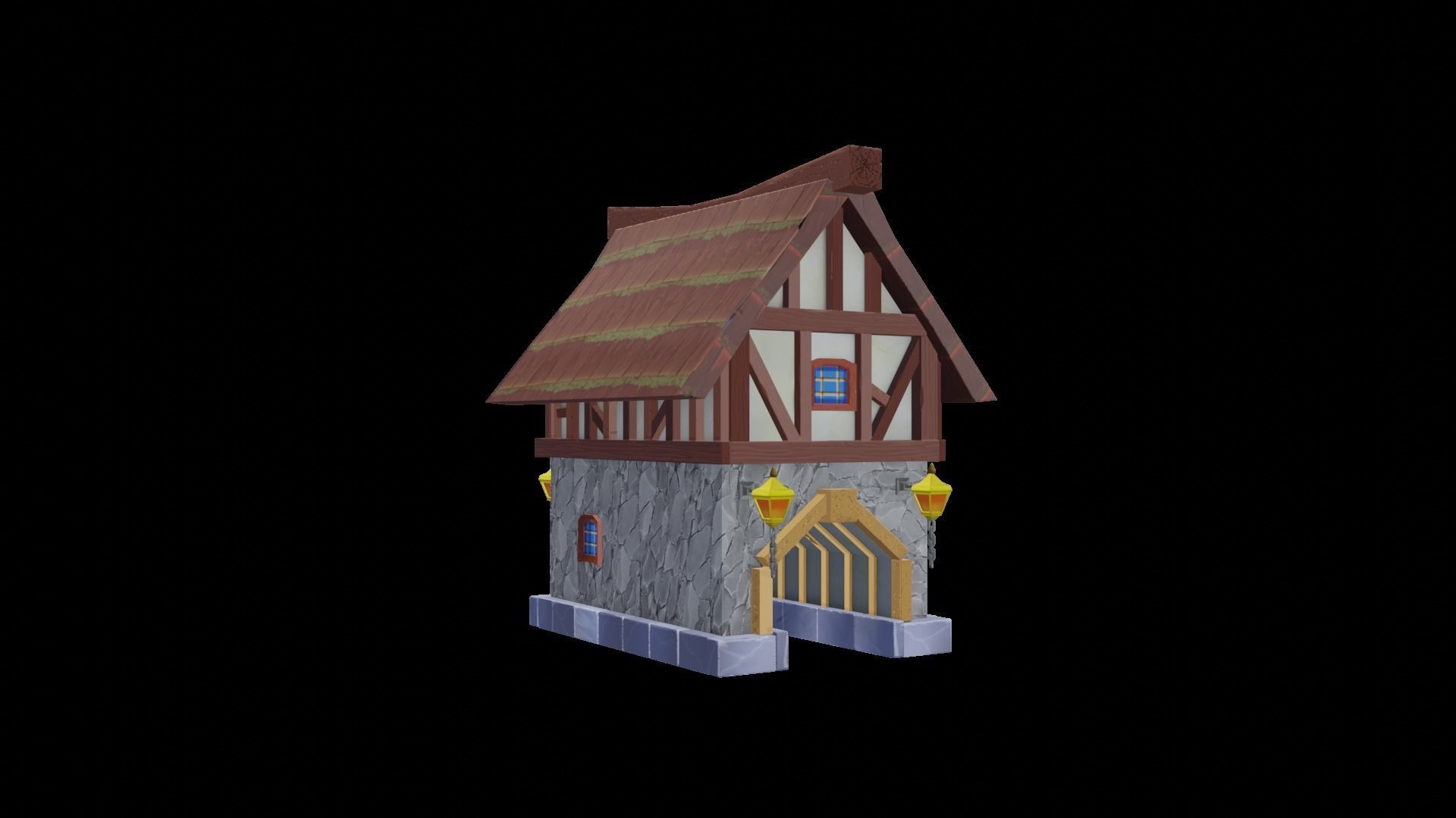 Medieval Houses - Mid Poly 3D model | CGTrader