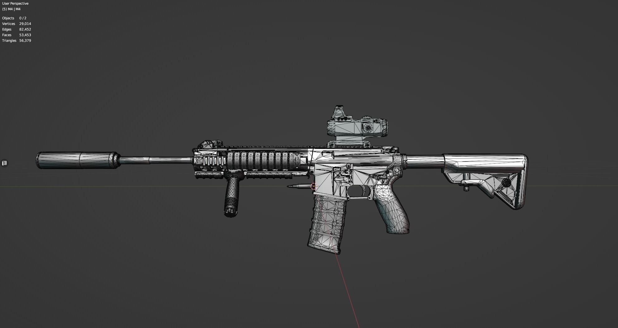 3D model M4 Assault rifle VR / AR / low-poly | CGTrader