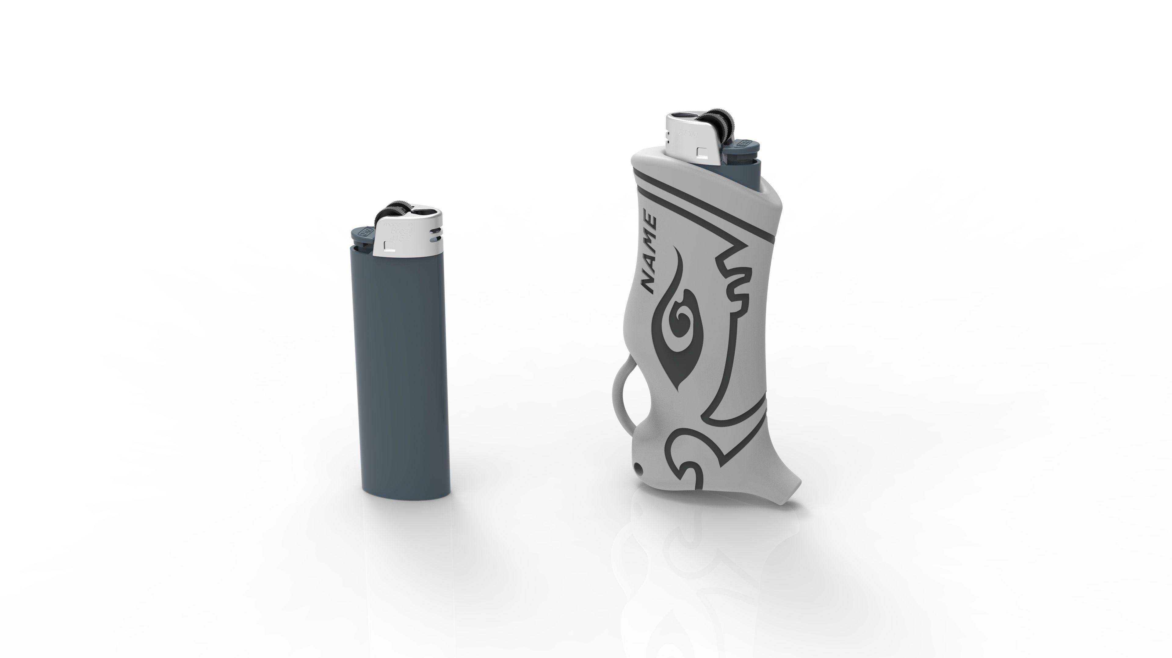Toker Poker Lighter case-big Lighter- Custom name 3D Printing 3D model ...