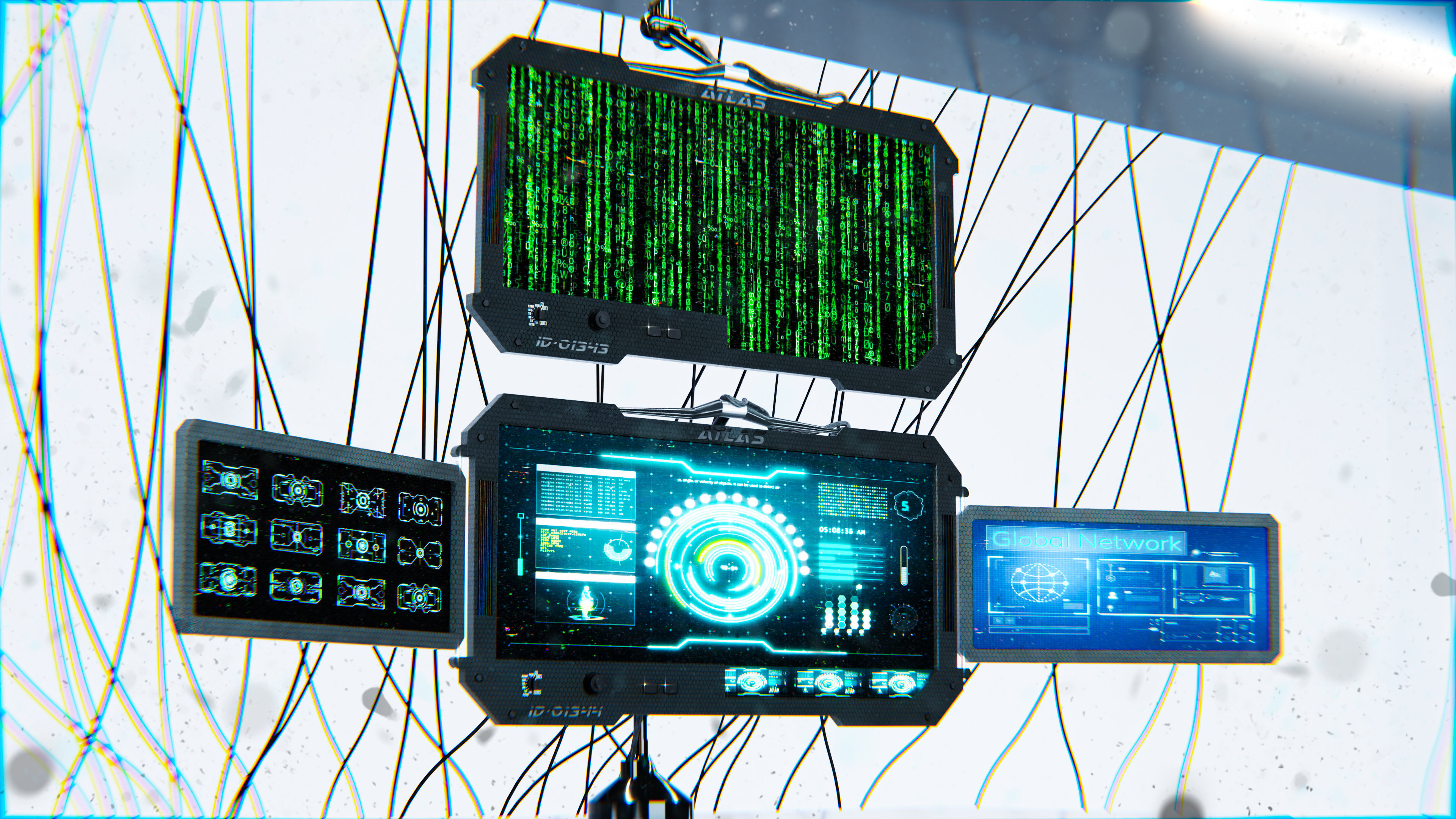 Sci-fi Displays 3D model | CGTrader