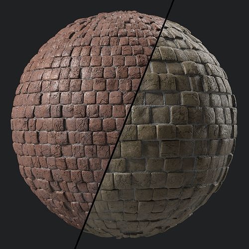 Texture Stone Wall Materials 47- Stone By Moss Sbsar Pbr 4k Seamless VR ...