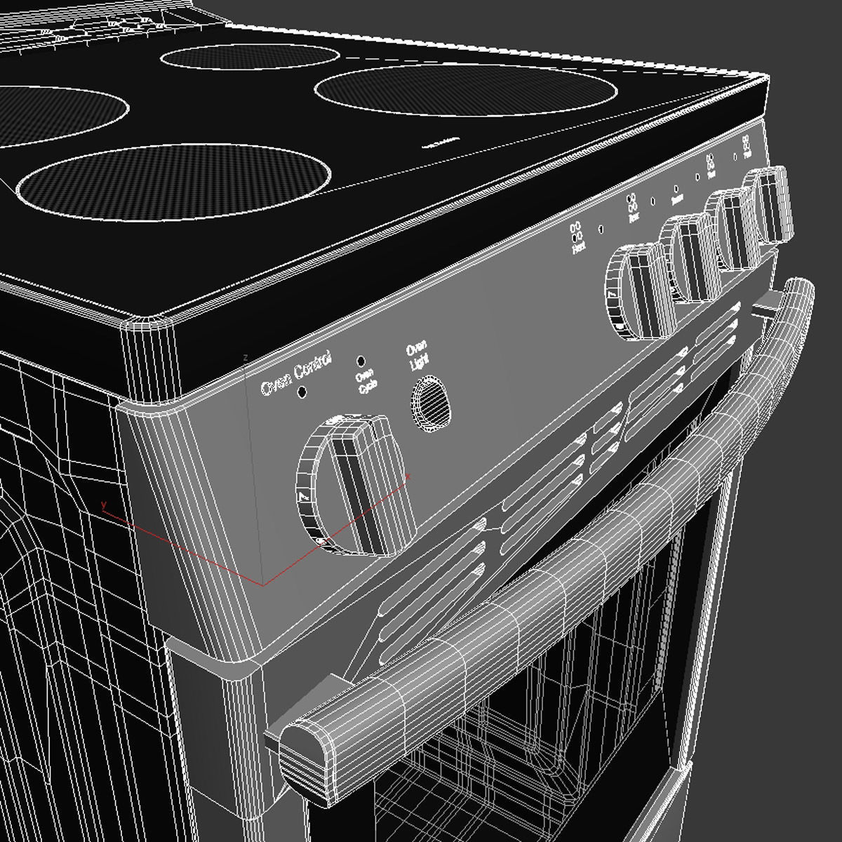 General Electric GE freestanding electric range 3D model | CGTrader