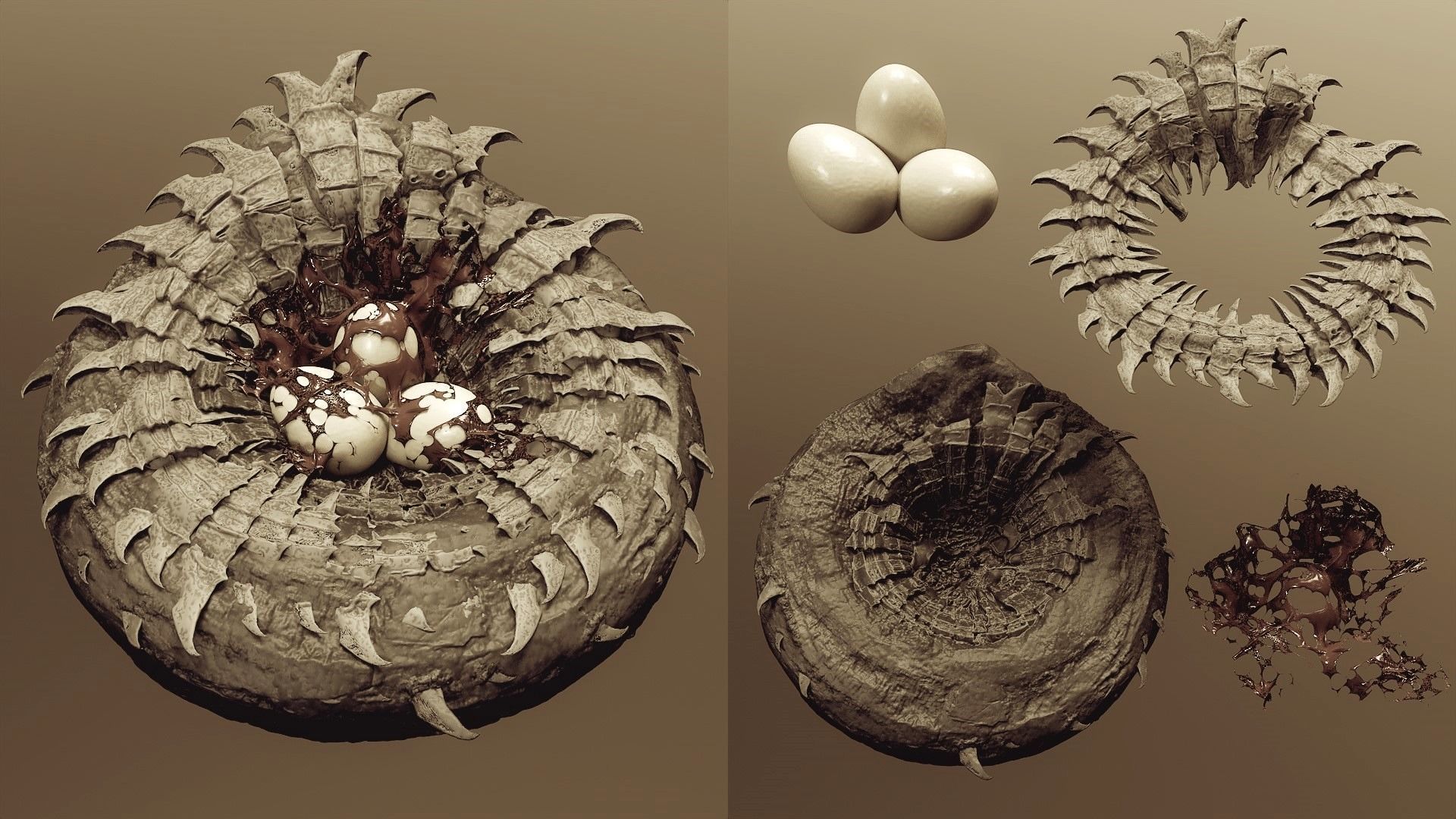 Dioramas - 15 modular figurine bases environment kits 3D model | CGTrader