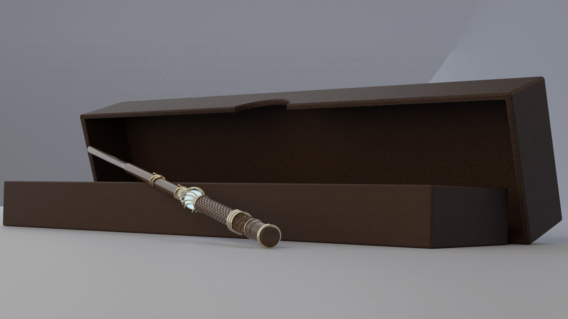 Magic wand 3D model with box 3D model | CGTrader