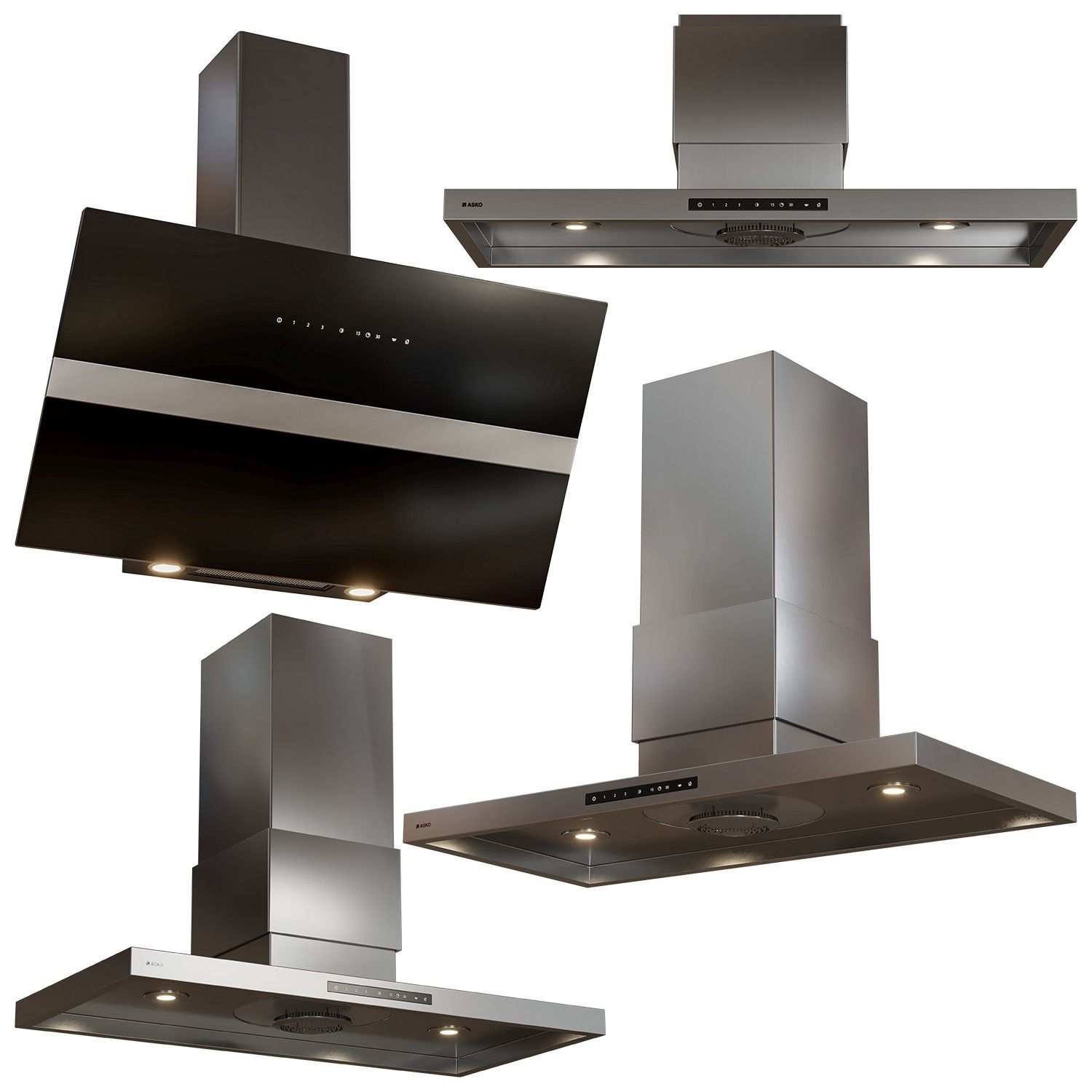 Asko appliance set 3D model | CGTrader