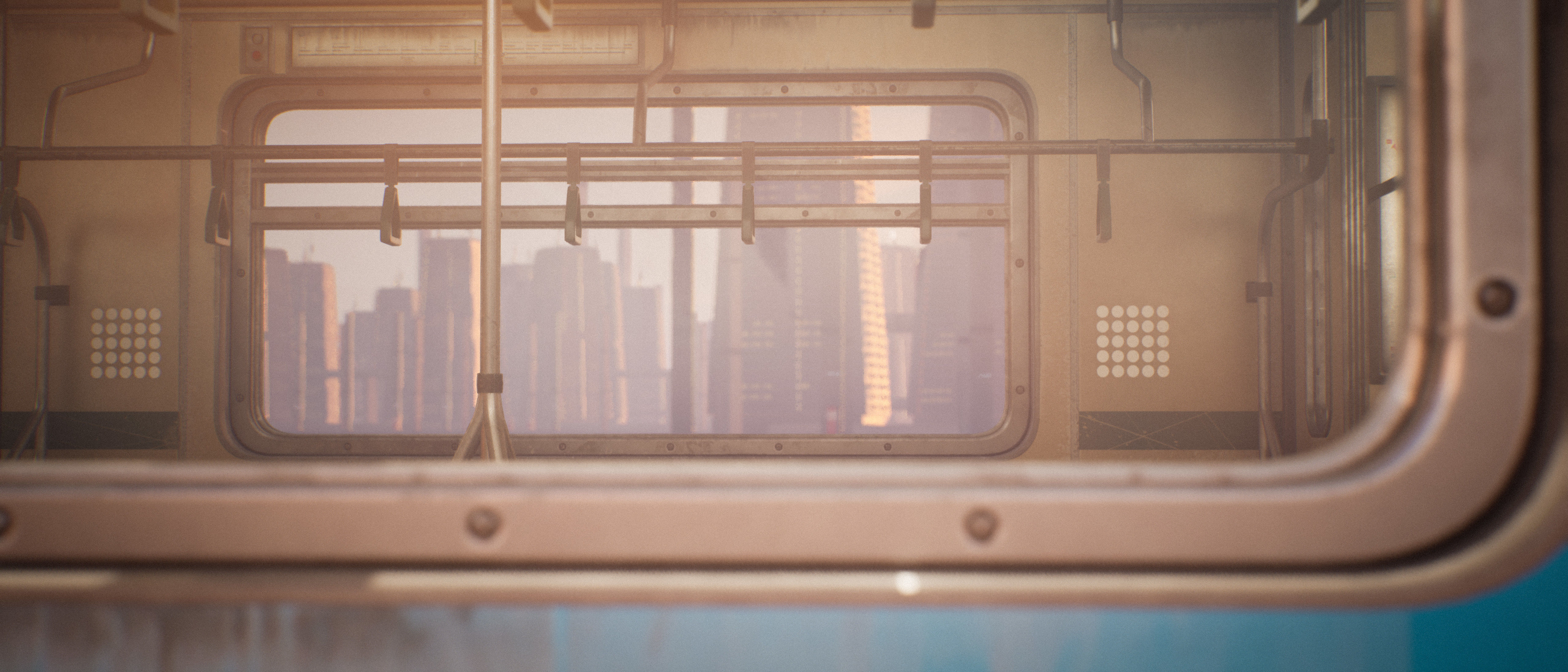 3D model Cyberpunk Subway Train Kit - UE5 VR / AR / low-poly | CGTrader