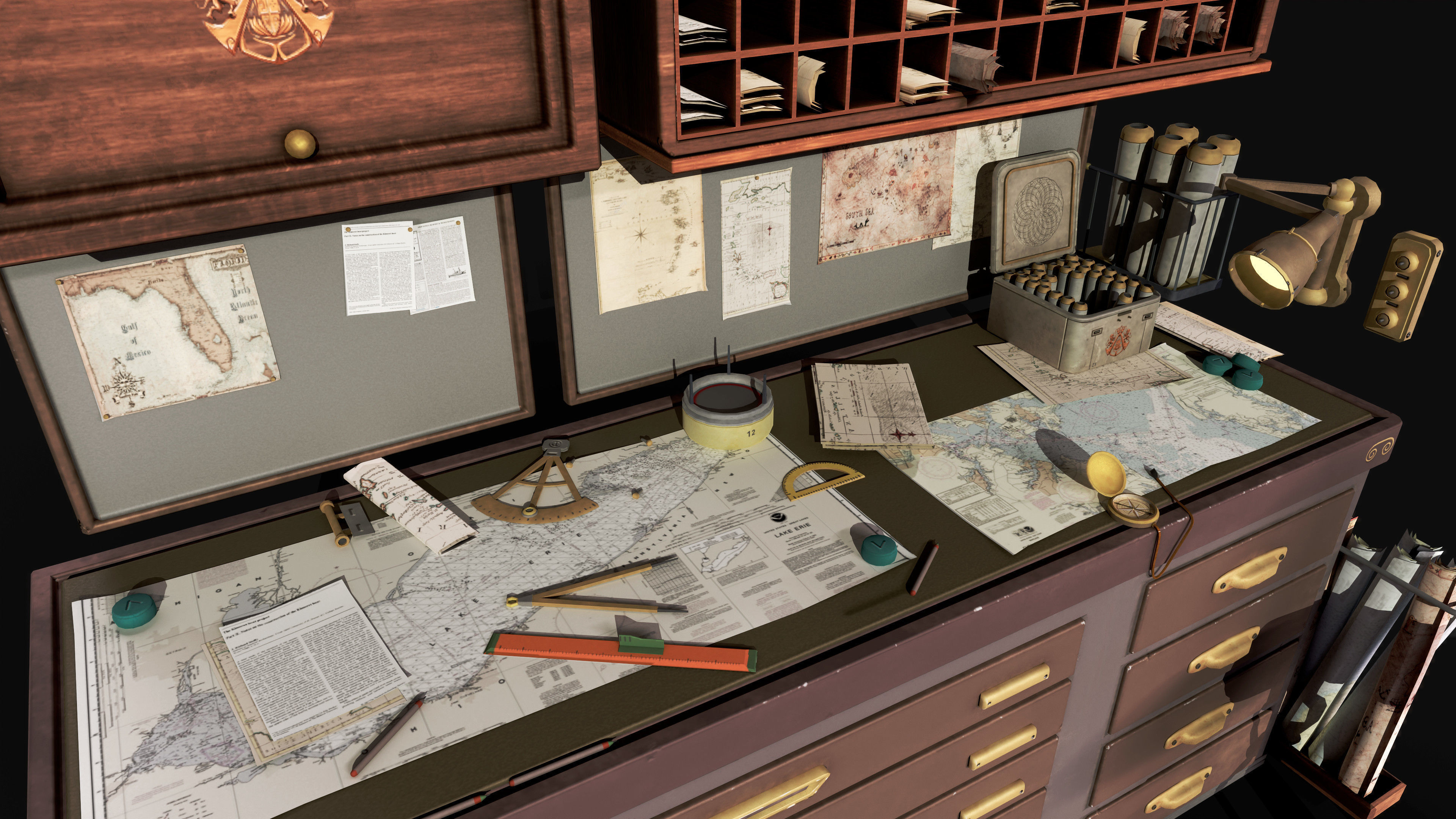 3D model Ship Assets Bridge VR / AR / low-poly | CGTrader